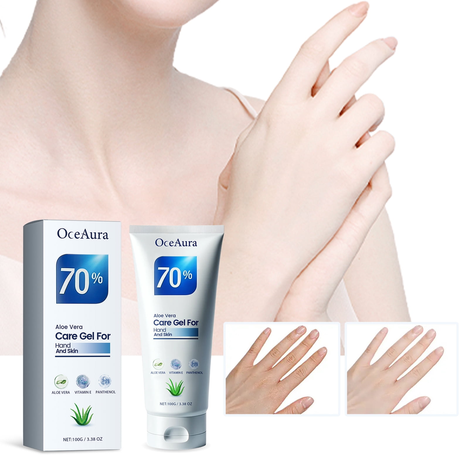 OceAura Aloe Vera Care Gel, Hydrating And Refreshing Moisturizing Cream ...