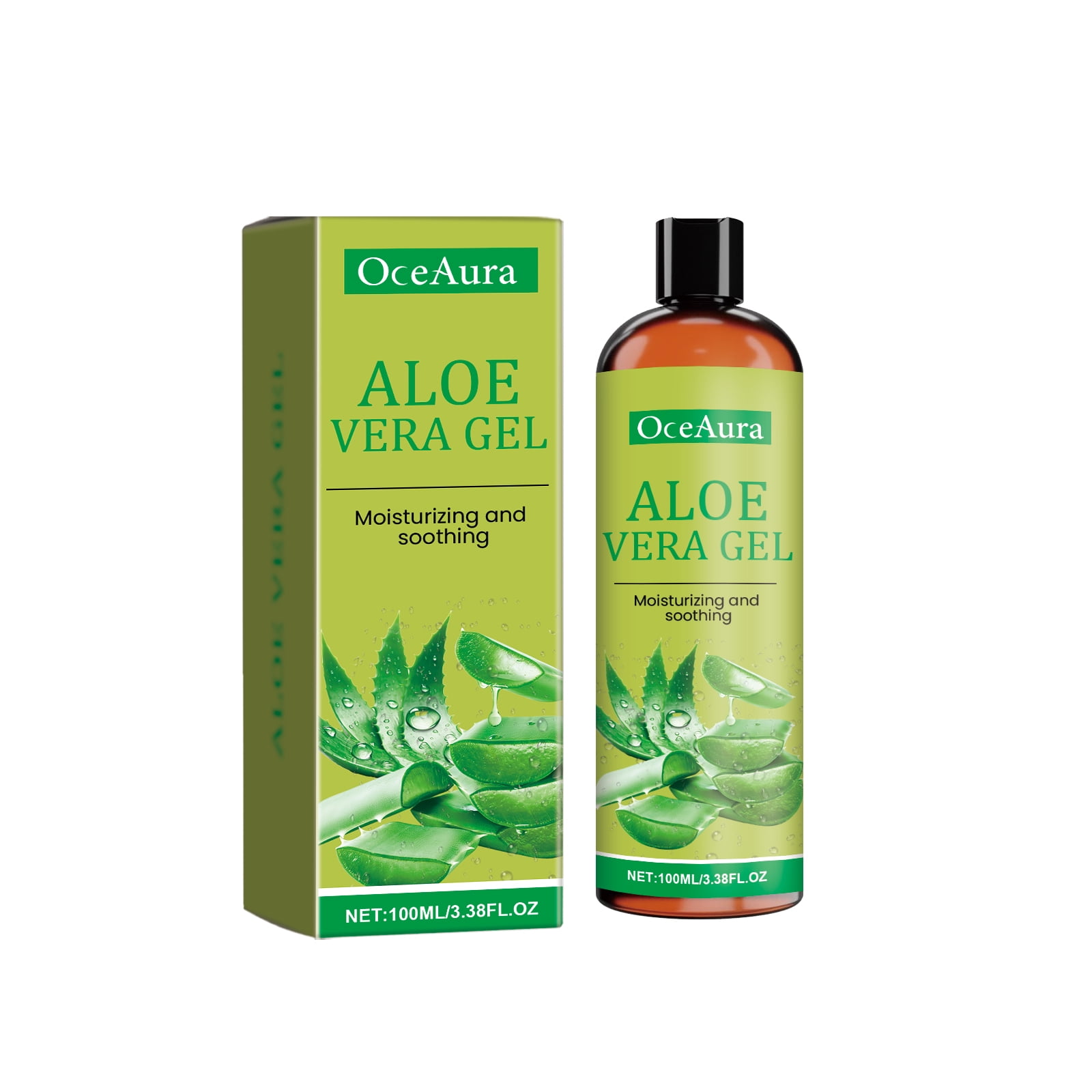 OceAura Aloe Vera Gel Moisturizes And Hydrates Skin, Hair, Body And ...