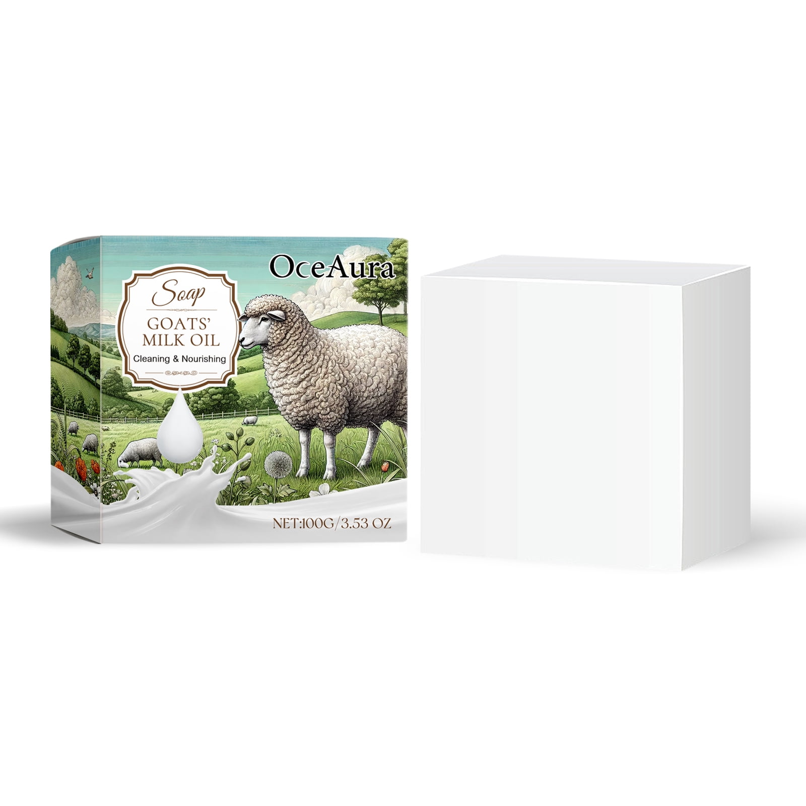 OceAura Goat Milk Soap Gentle Cleansing Body Moisturizing Full Body ...