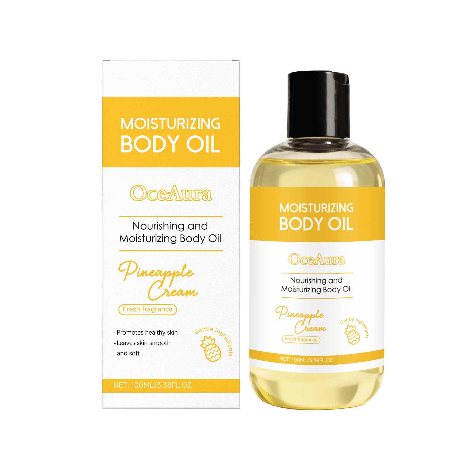 OceAura Pineapple Cream Moisturizing Body Oil Is Light, Hydrating ...