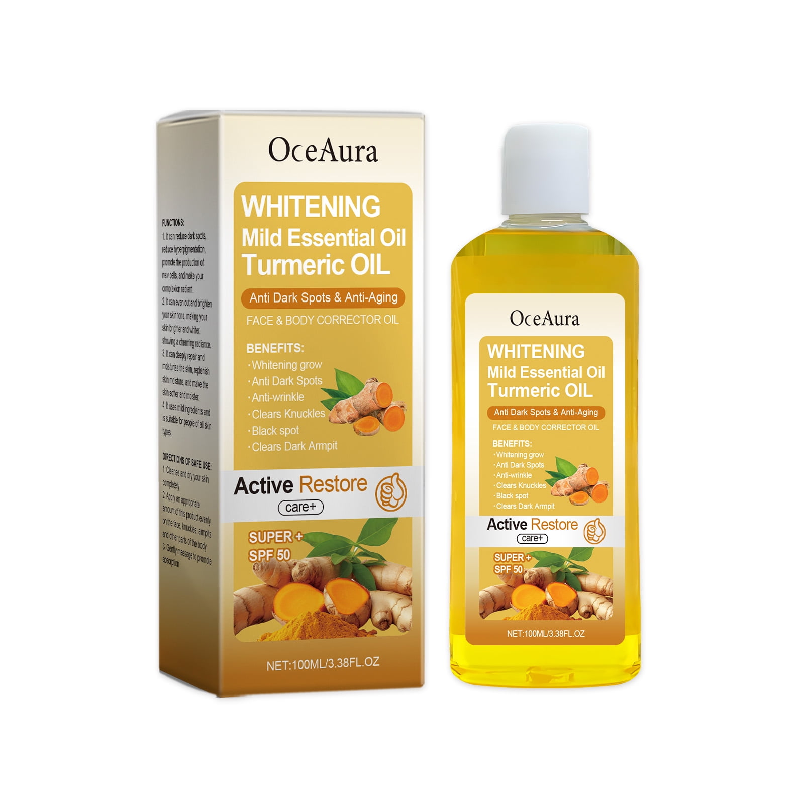 OceAura Turmeric Body Care Oil Daily Skin Care Nourishing Hydrating ...