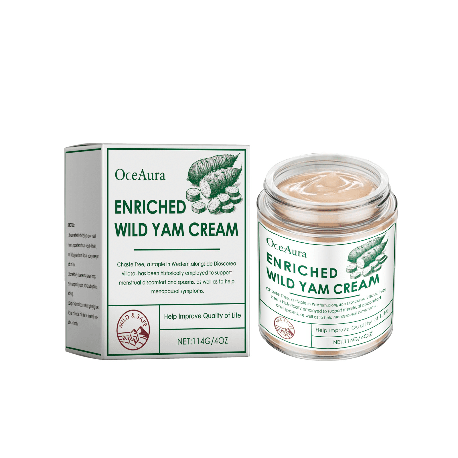 OceAura Wild Yam Body Moisturizer, Nourishes, Hydrates, Firming ...