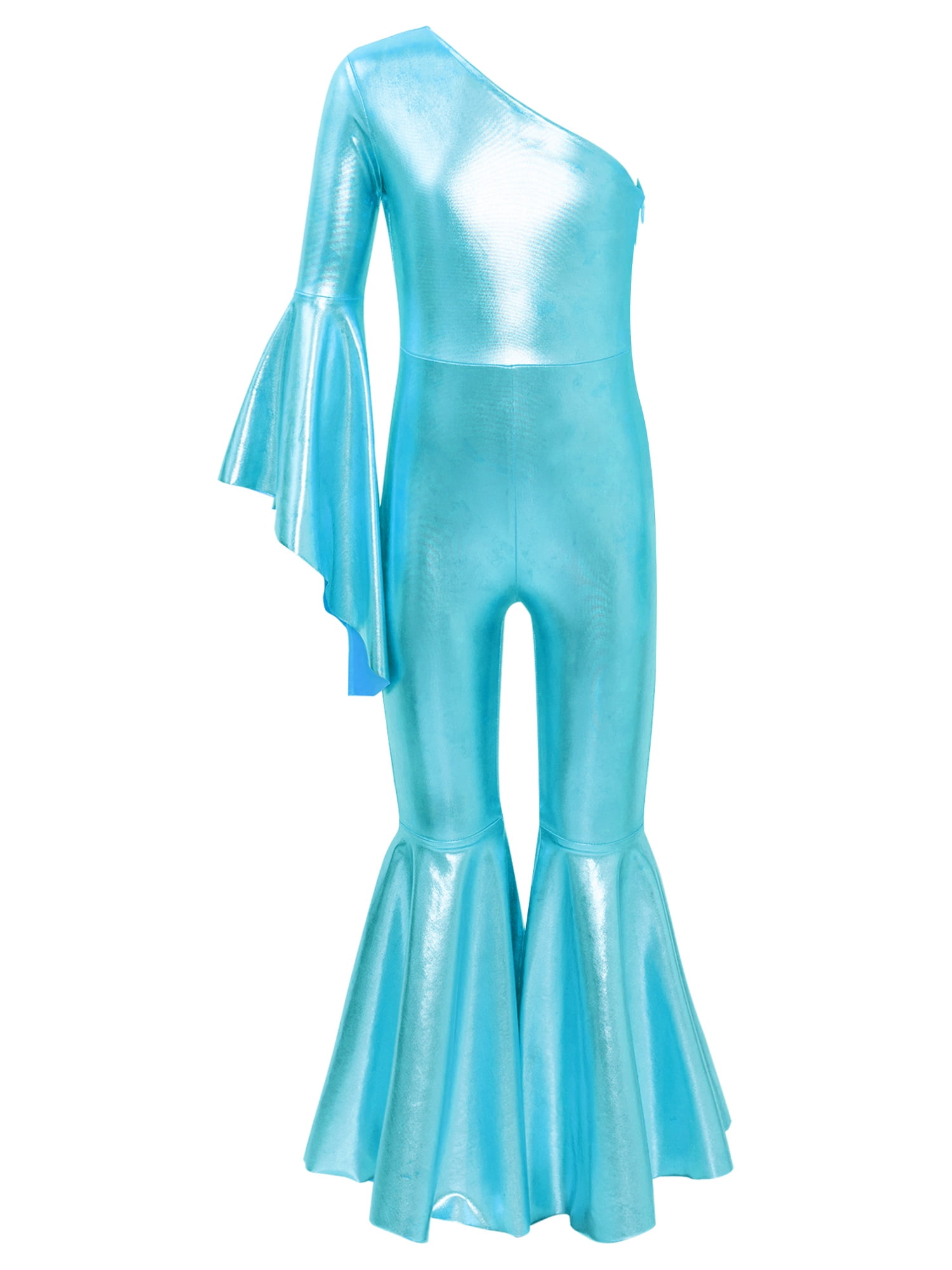 Ocealan Kids Girls Jazz Dance Performance Costumes One Shoulder Sleeve ...