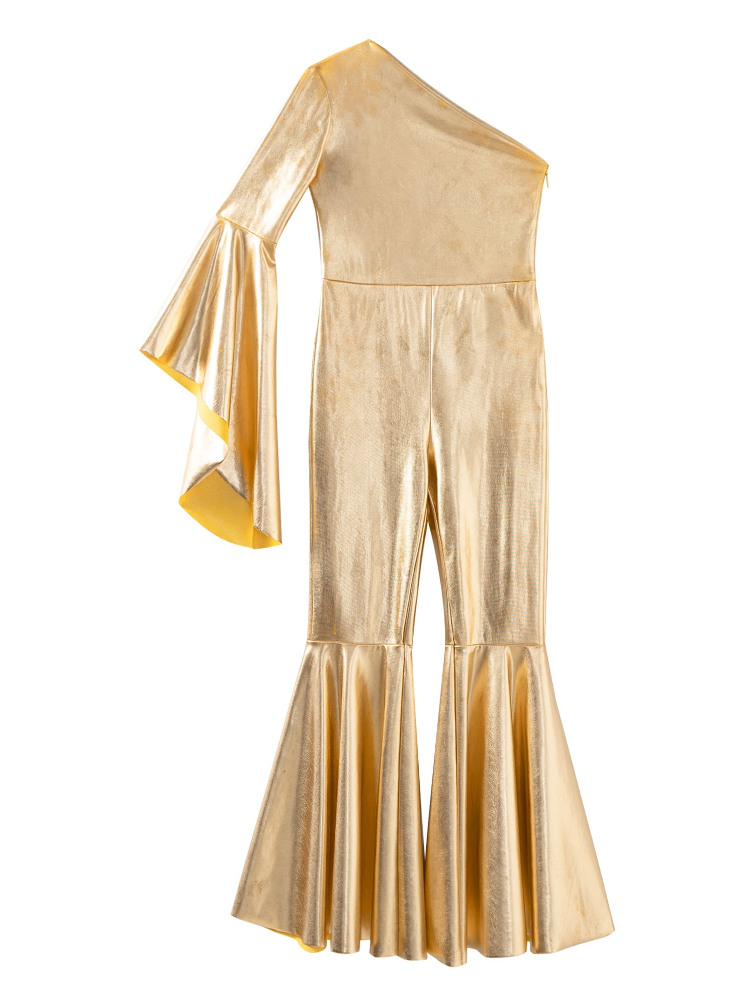 Ocealan Kids Girls Jazz Dance Performance Costumes One Shoulder Sleeve ...