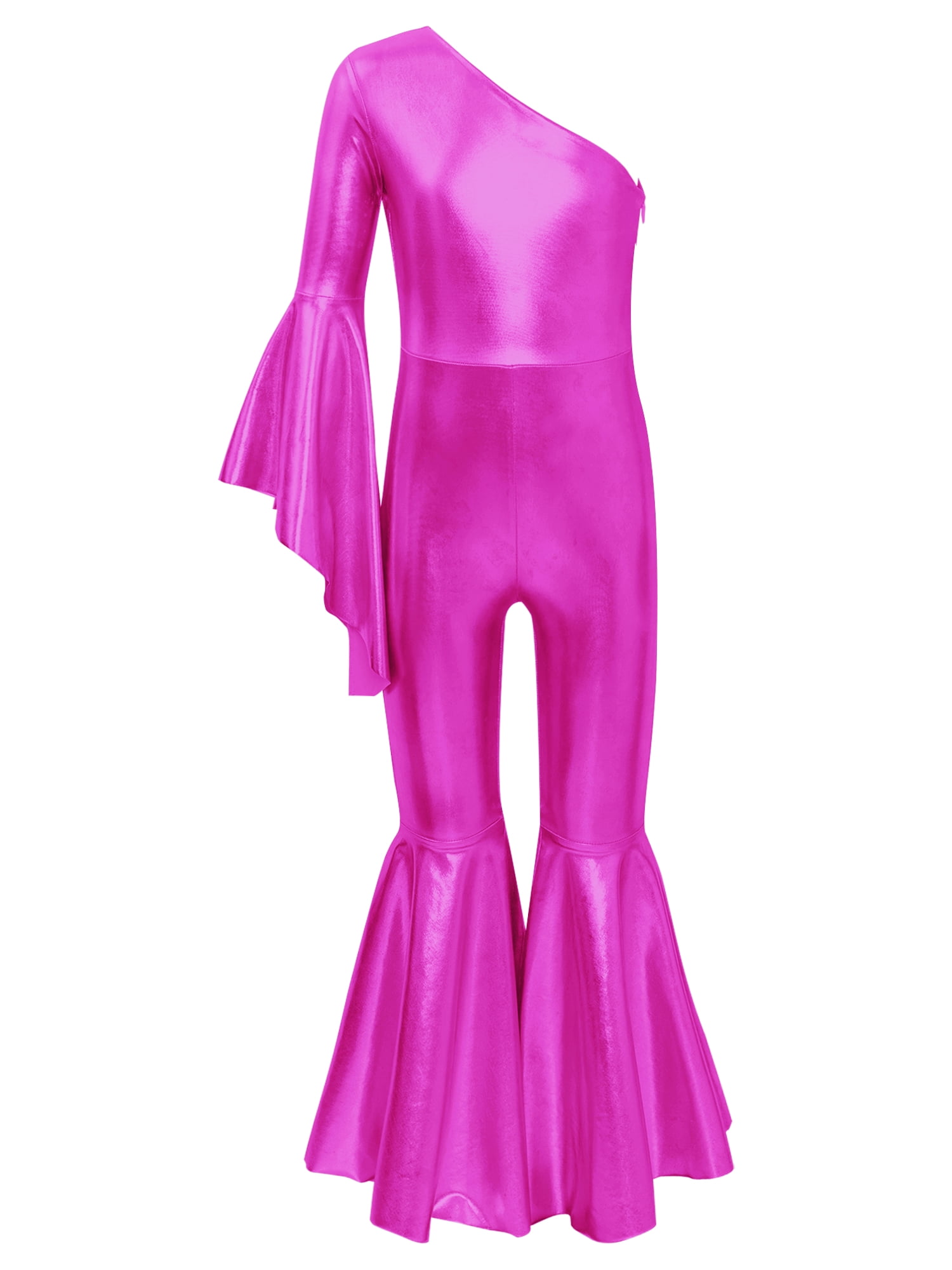 Ocealan Kids Girls Jazz Dance Performance Costumes One Shoulder Sleeve ...