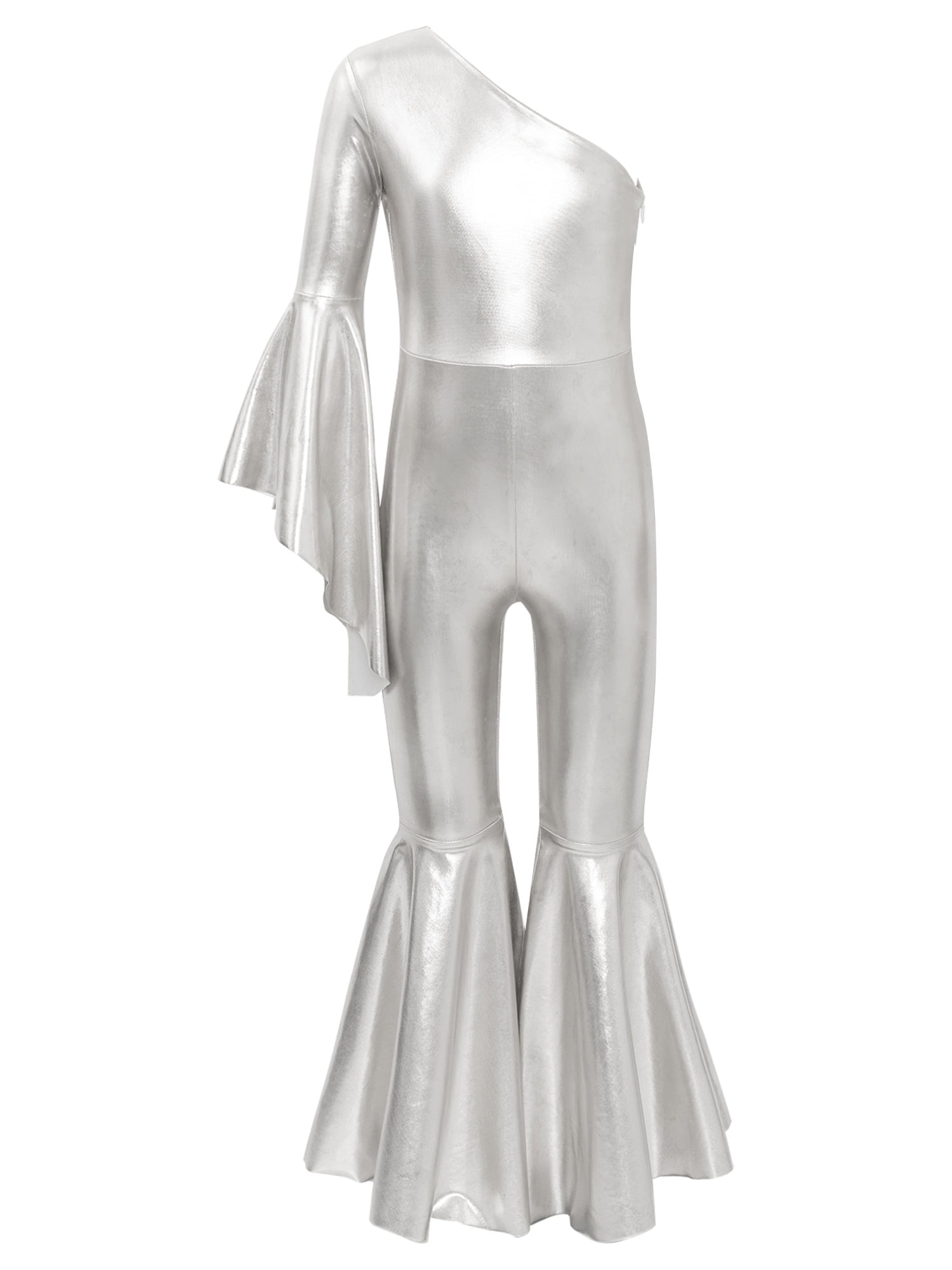 Ocealan Kids Girls Jazz Dance Performance Costumes One Shoulder Sleeve ...