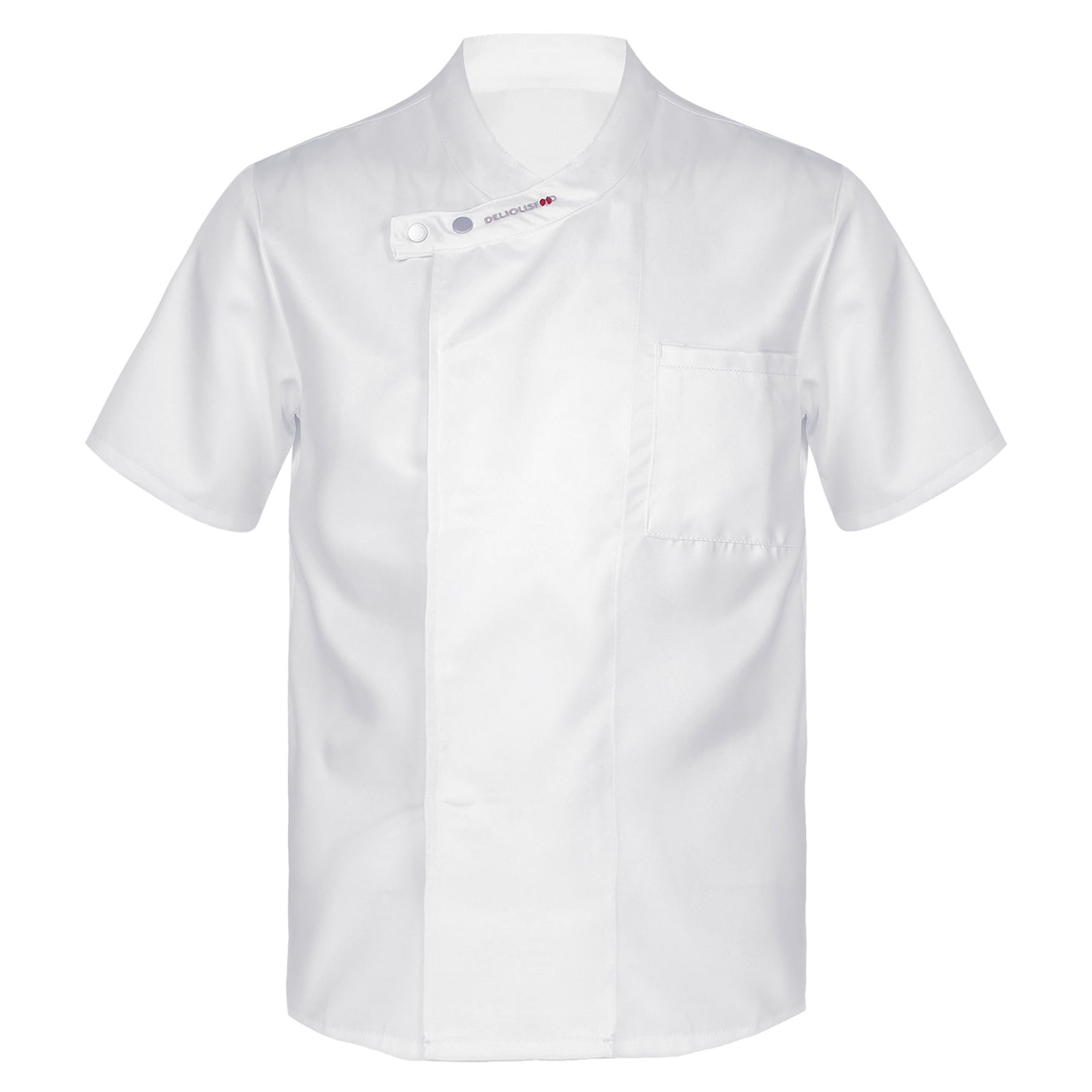 Ocealan Unisex Chef Jackets Mens Short Sleeve Chef Coat Regular-Fit ...