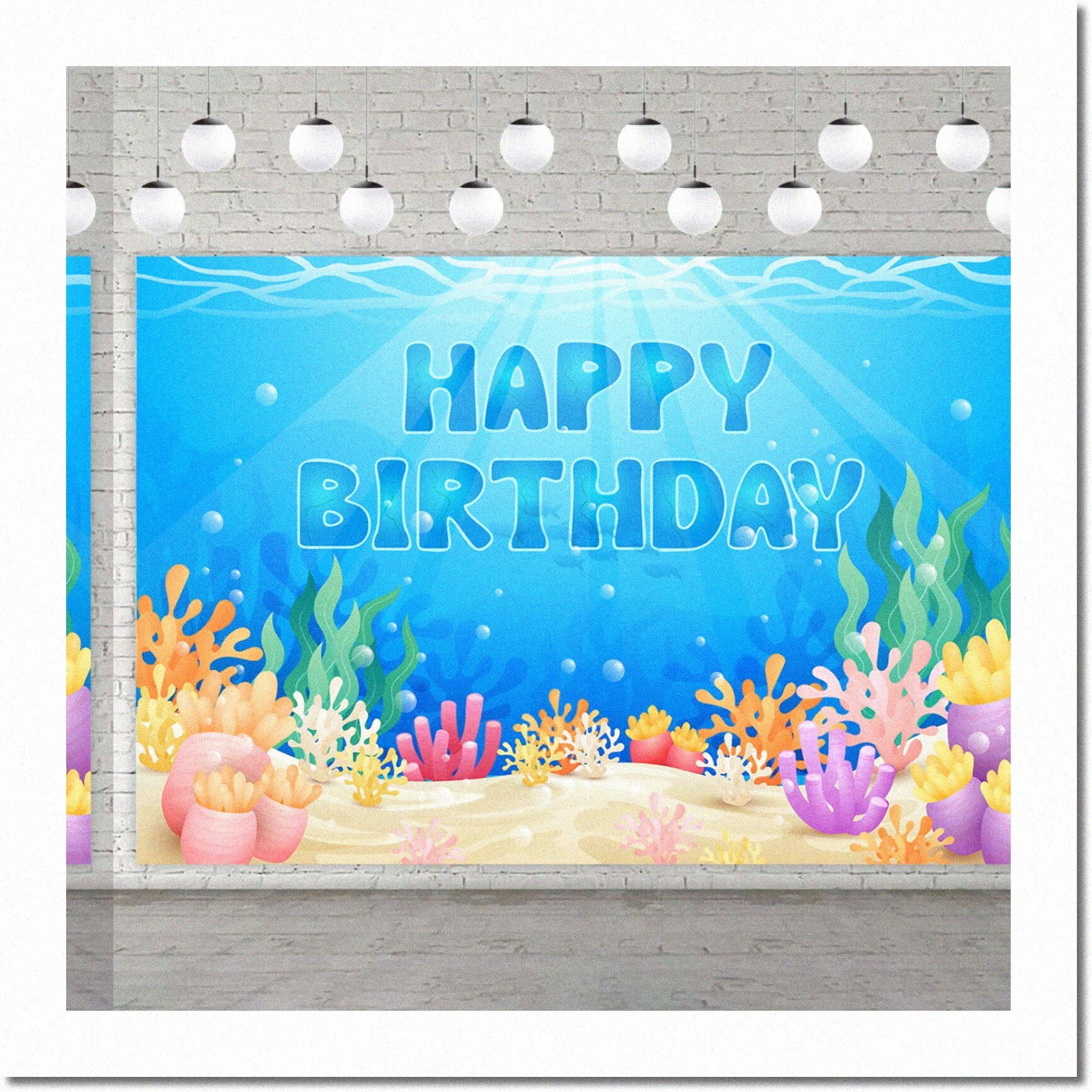 Ocean Adventure Birthday Bash Banner - Underwater Theme Decor with ...