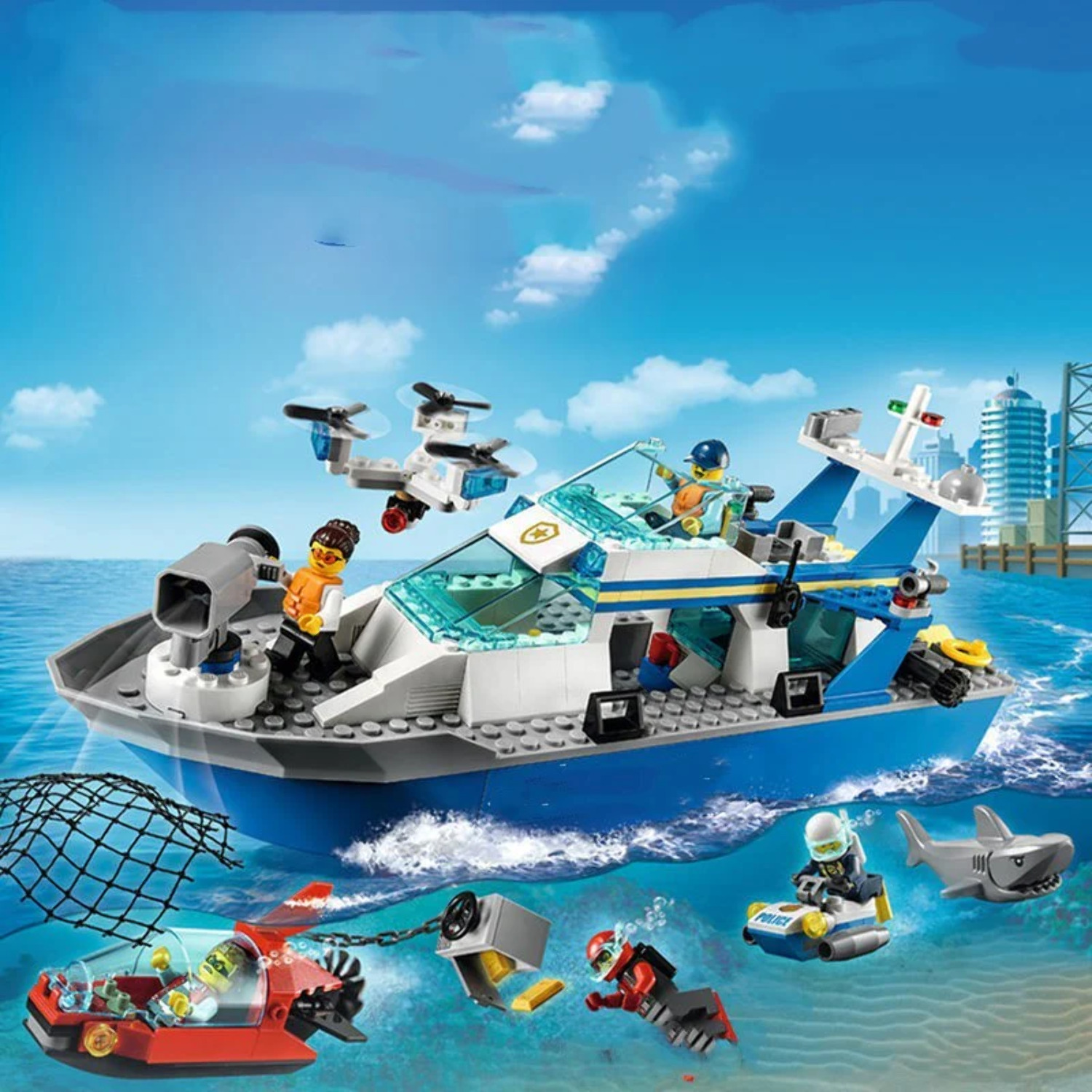 Ocean Adventure Giant Ship Base Children's Assembled Building Blocks ...