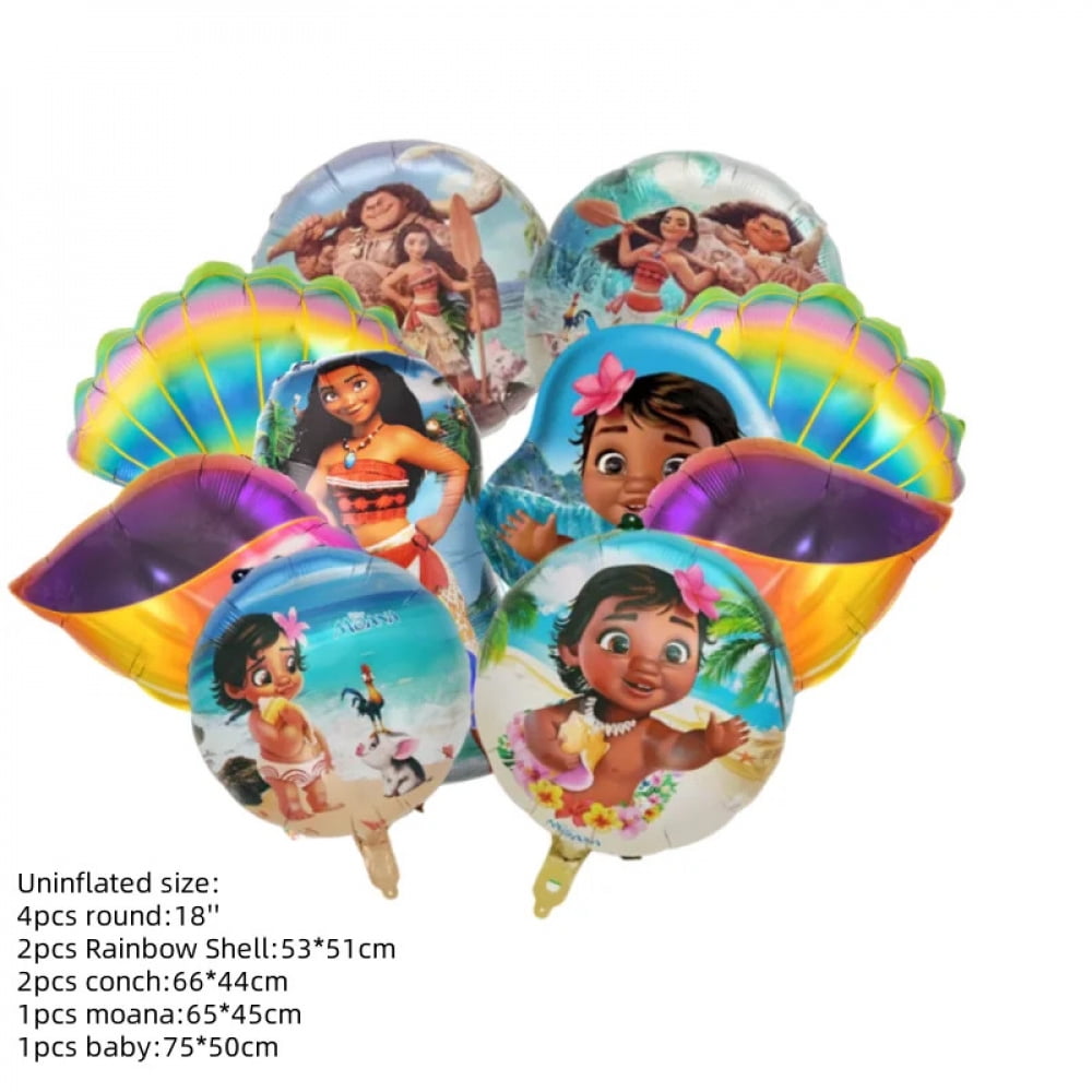 Ocean Adventure Moana Cartoon Balloons Set Baby Shower First 5th ...