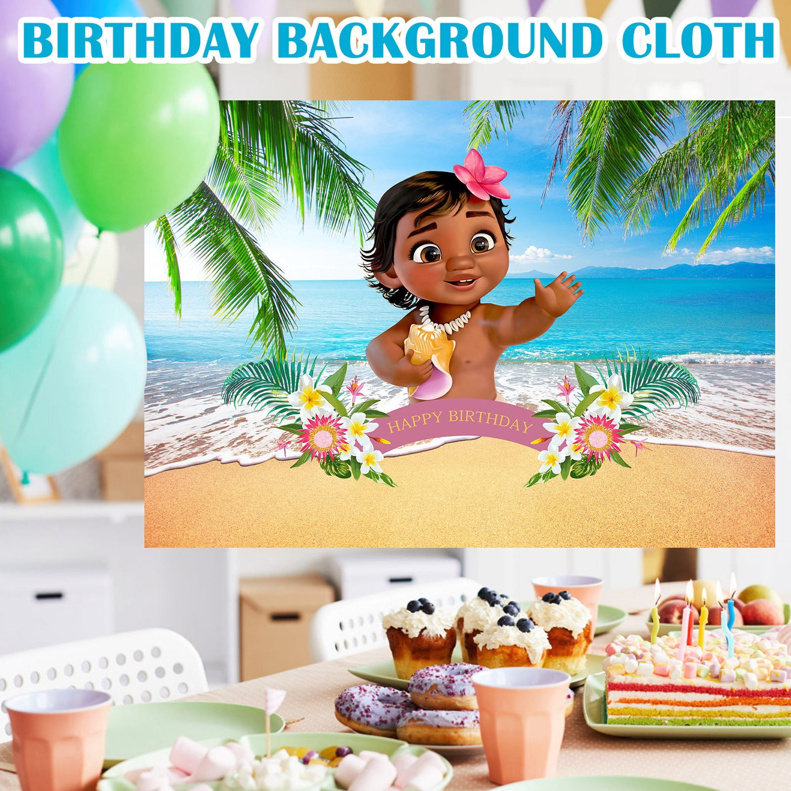 Ocean Adventure Ocean Princess Birthday Party Decoration, Moana Party ...