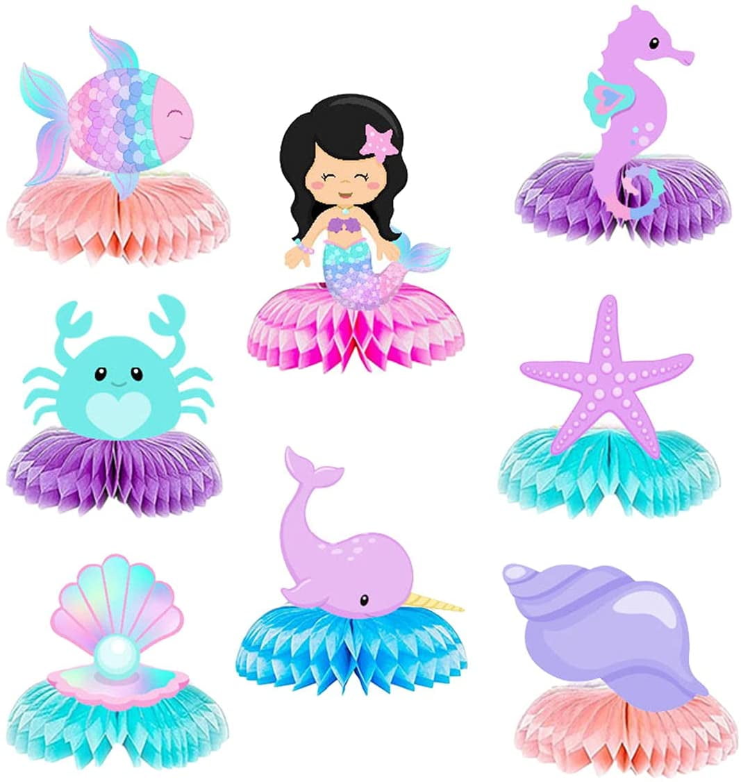 Ocean Adventure Party Honeycomb Centerpiece - Under the Sea Mermaid ...