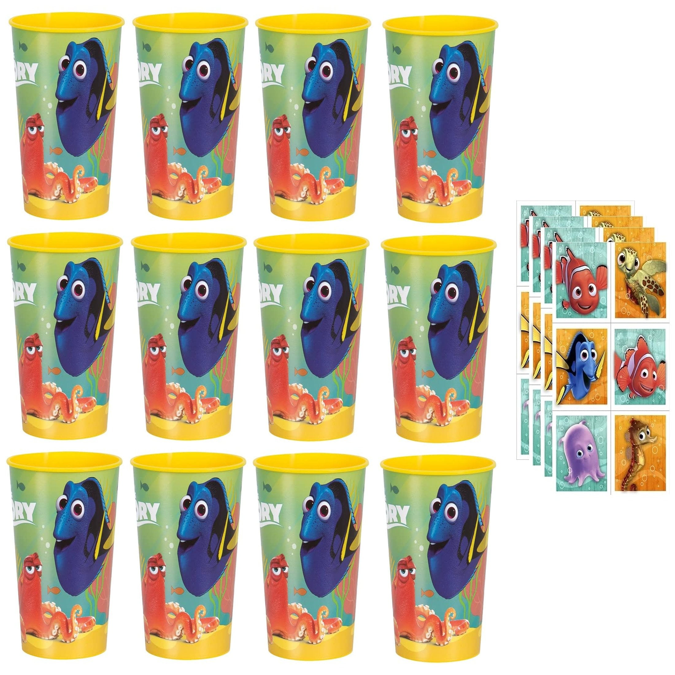 Ocean Adventure Party Pack - 12 Reusable Cups & 4 Sticker Sheets ...