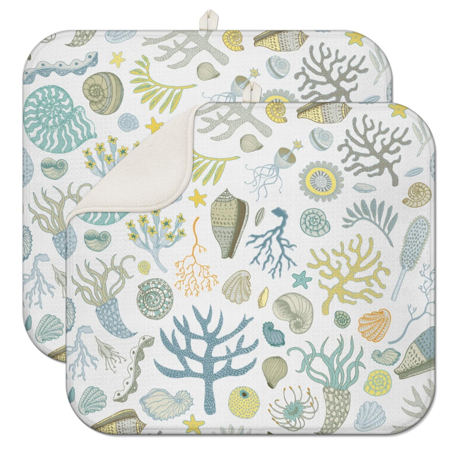 Ocean Anchor Coffee Mat For Kitchen Counter Nautical Starfish Beach ...