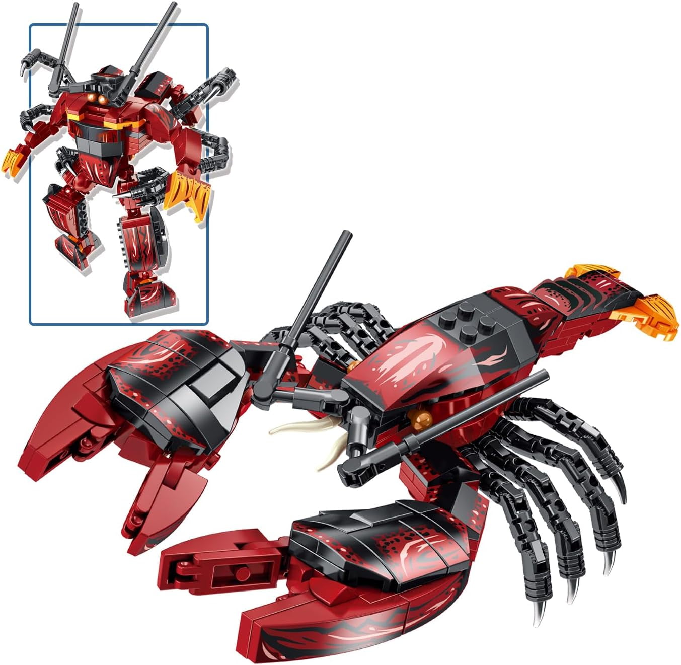 Ocean Animal Building Blocks 2 in 1 Deep Sea Creatures Building Toy ...