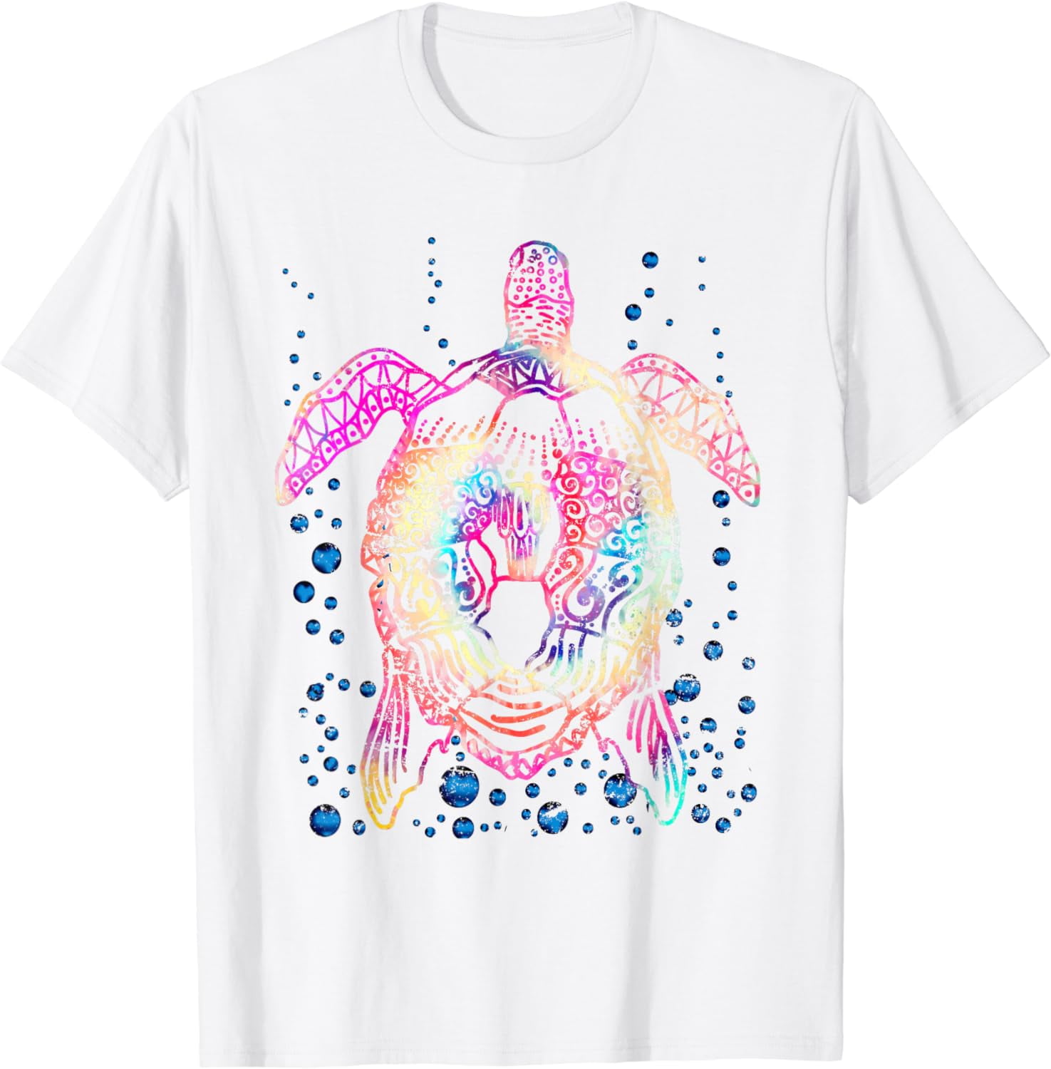 Ocean Animal Tie Dye Tribal Sea Animal Maori Turtle T-Shirt - Walmart.com