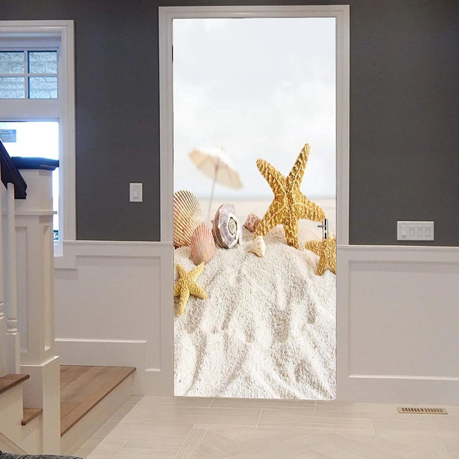 Ocean Animal Universe Door Sticker Sea Turtle Door Decal Removable ...