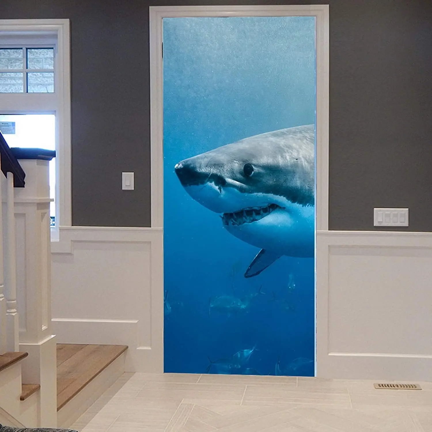 Ocean Animal Universe Door Sticker Sea Turtle Door Decal Removable ...