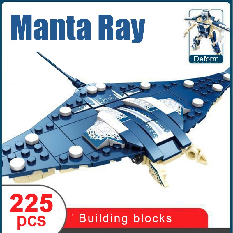 Ocean Animals Building Block DIY Creative Assembly Crab Shark Lobster ...