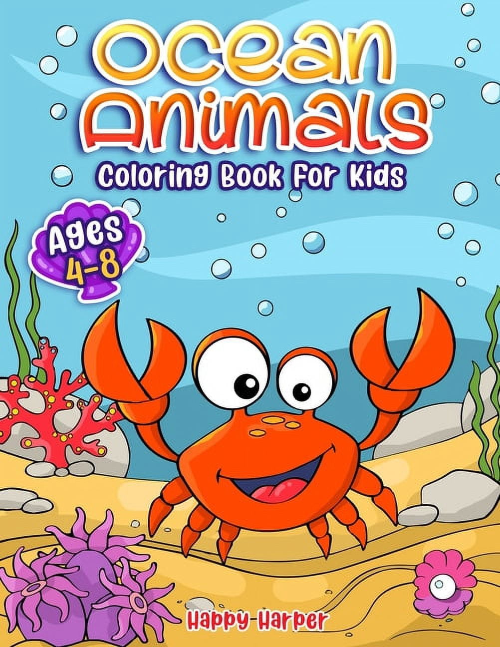 Ocean Animals Coloring Book, (Paperback) - Walmart.com