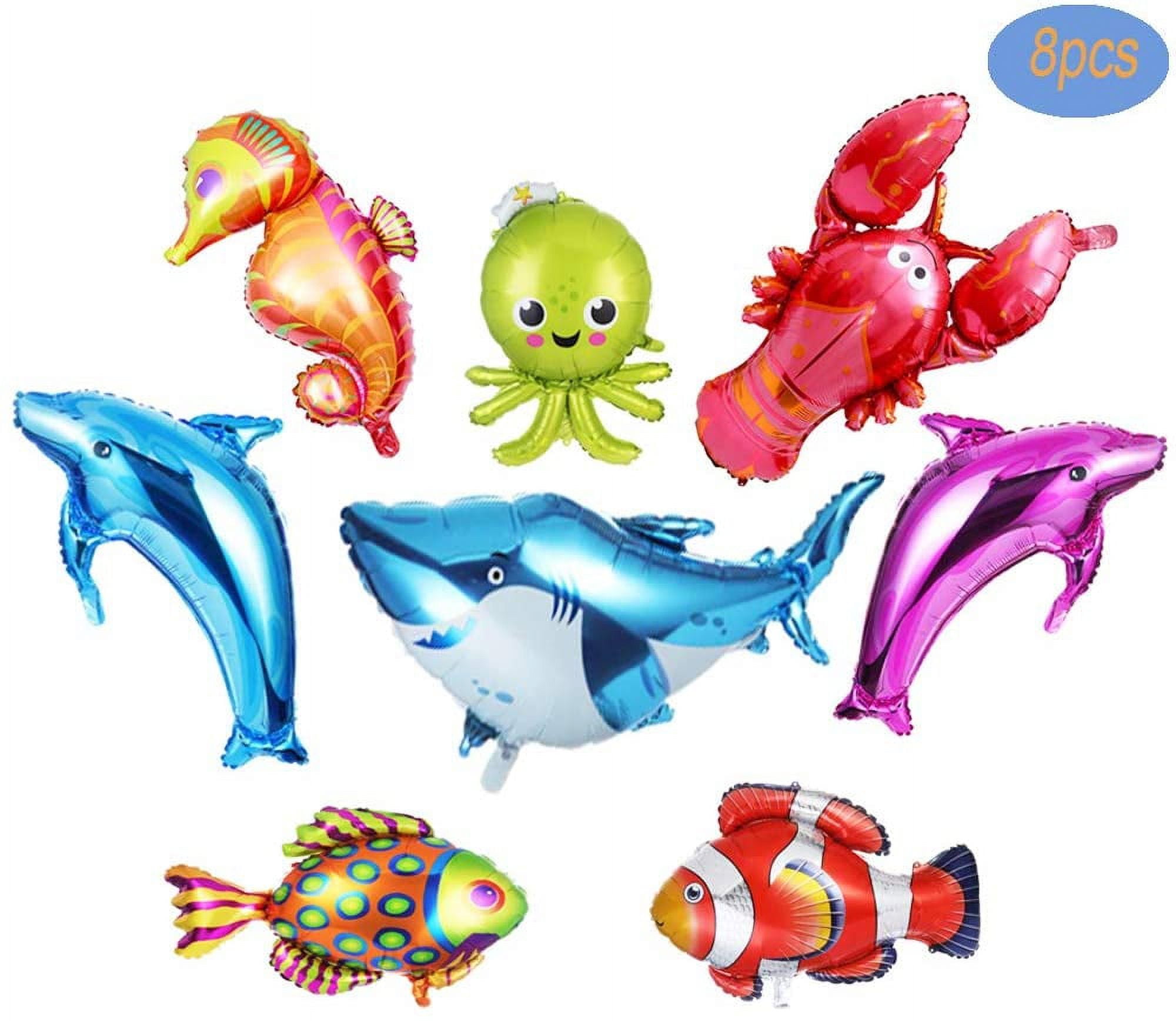 Ocean Animals Foil Balloon Large Dolphin/Shark/Octopus/Lobster/Tropical ...