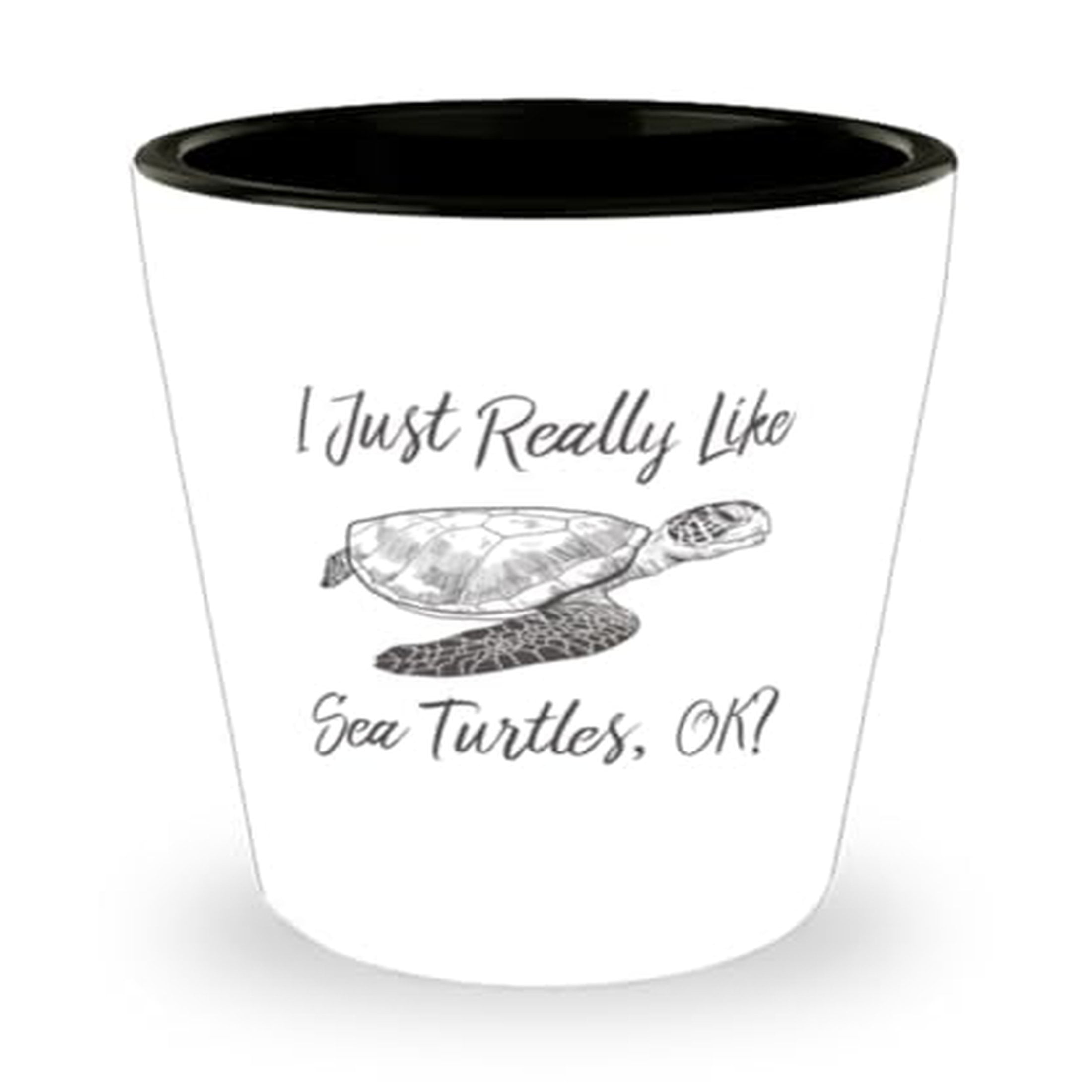 Ocean Animals Shot Glass, I Really Like Sea Turtles, Marine Biology ...