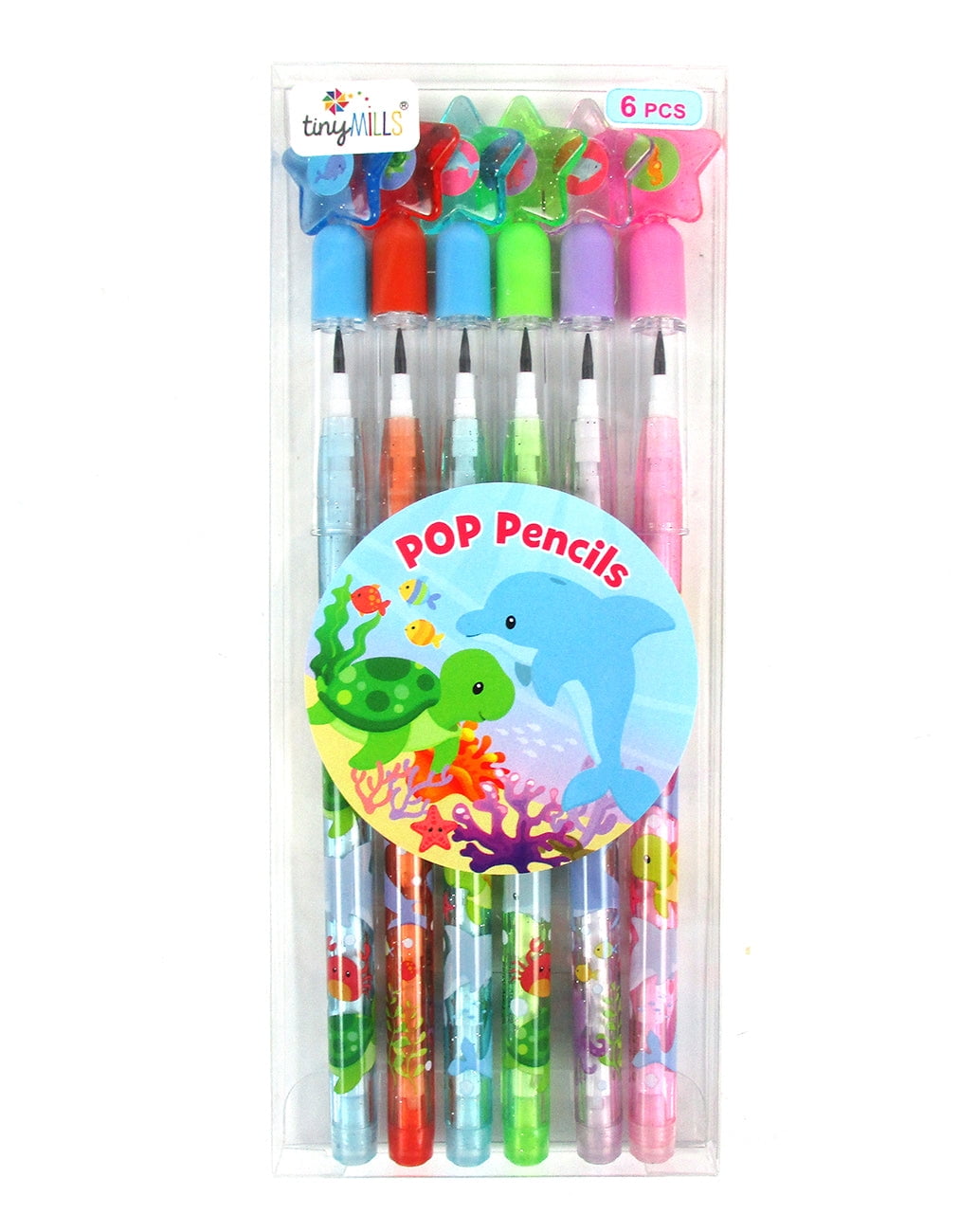 Ocean Animals Stackable Point Pencils - Set of 6 - Walmart.com