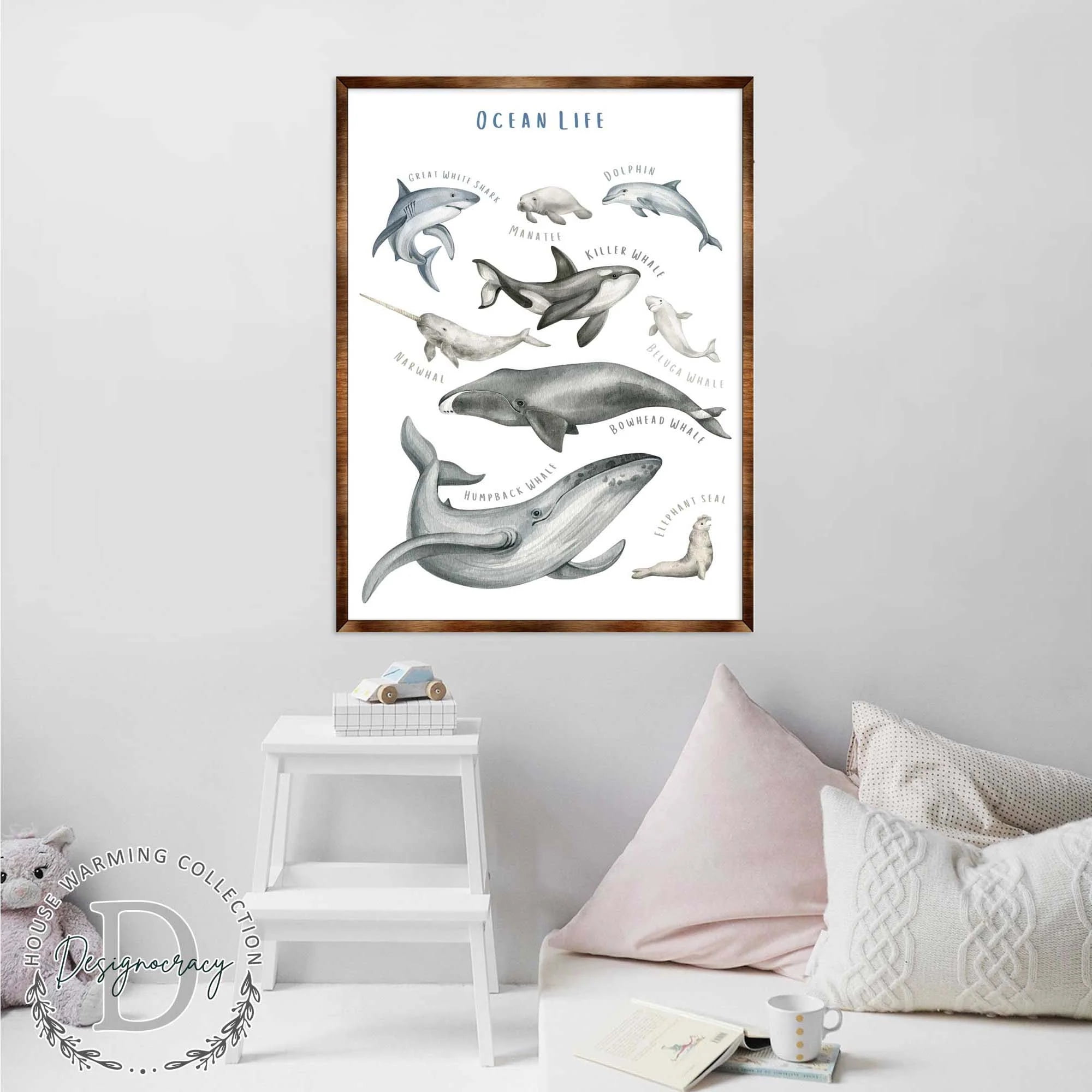 Ocean Animals Wooden Kids Room Decor| First day of school gift ...