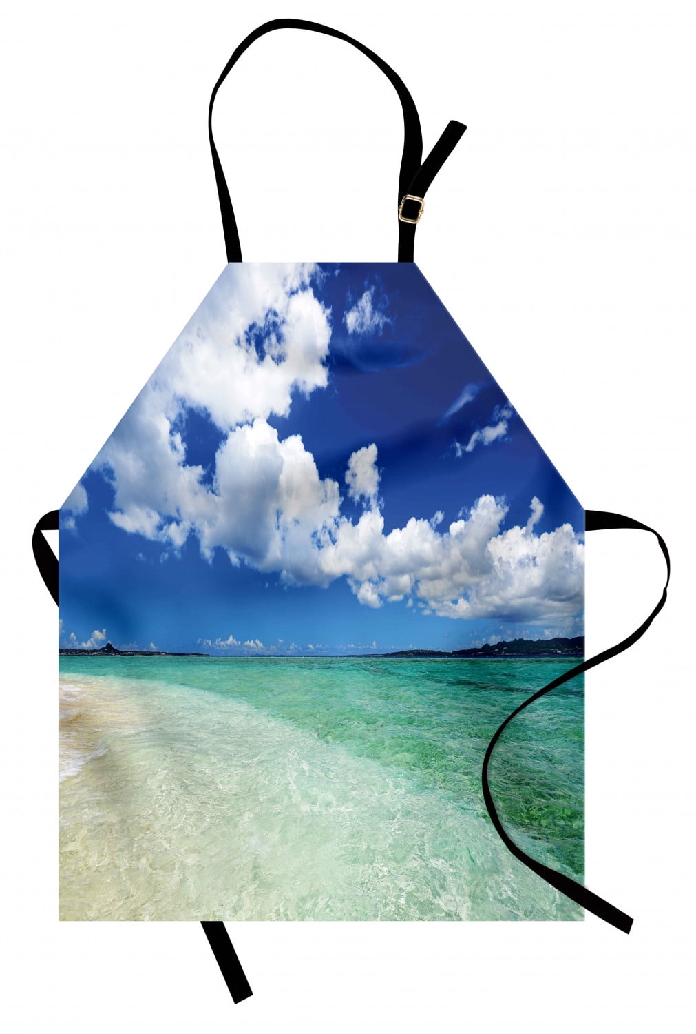 Ocean Apron Island Sea Life Wavy Vivid Open Sunny Sea Shore Sand Beach ...