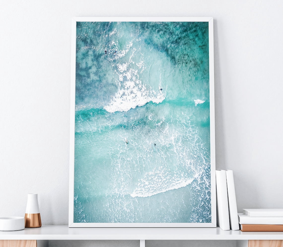 Ocean Art Poster, Ocean Poster, Surf Art Poster, Beach Surf Poster ...