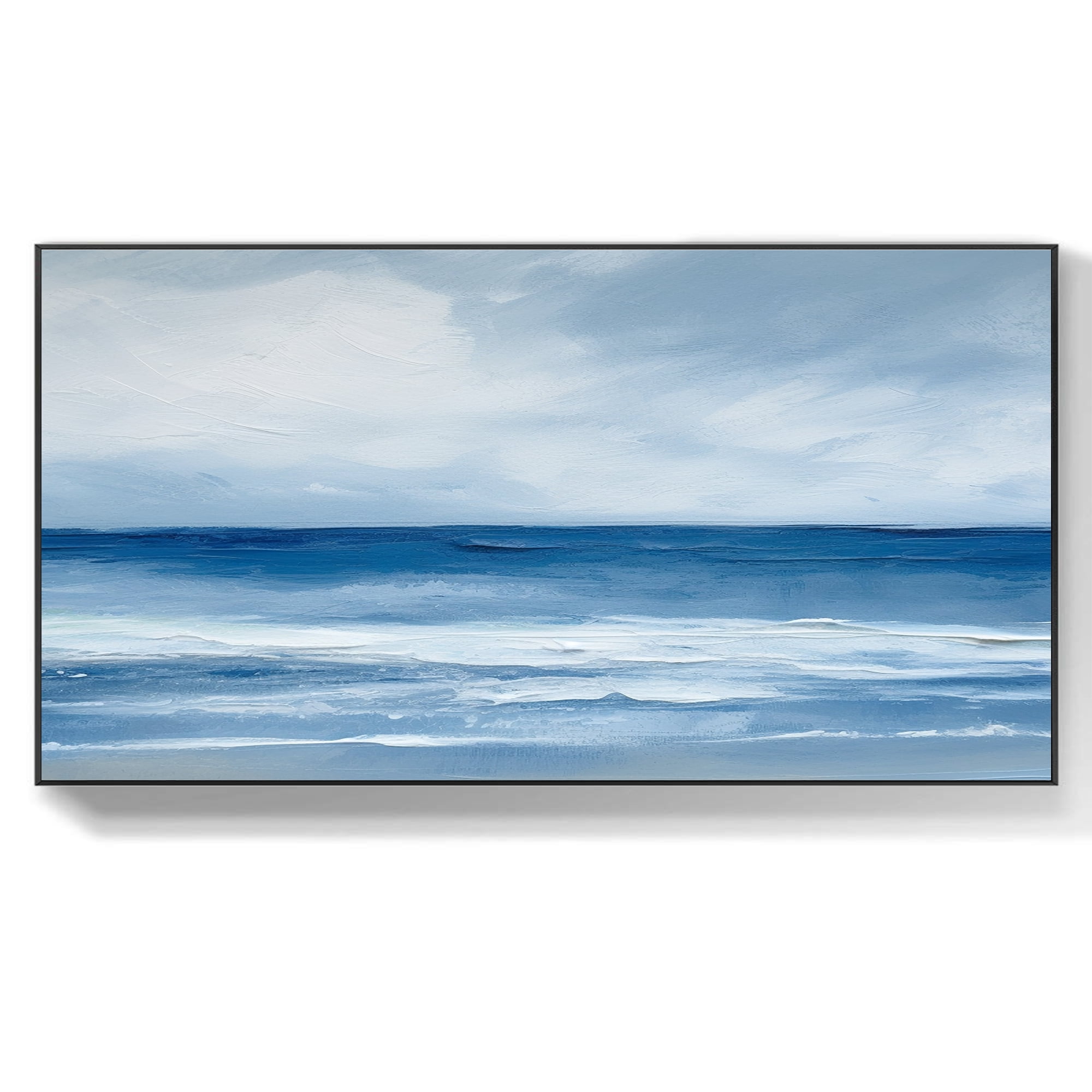 Ocean Art Textured White Waves Big Sky and Sea Picture Large Canvas for ...