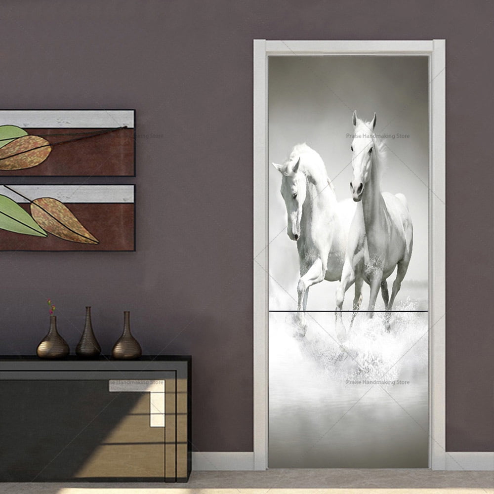 Ocean Background Door Sticker Vinyl Waterproof Self-Adhesive Poster ...