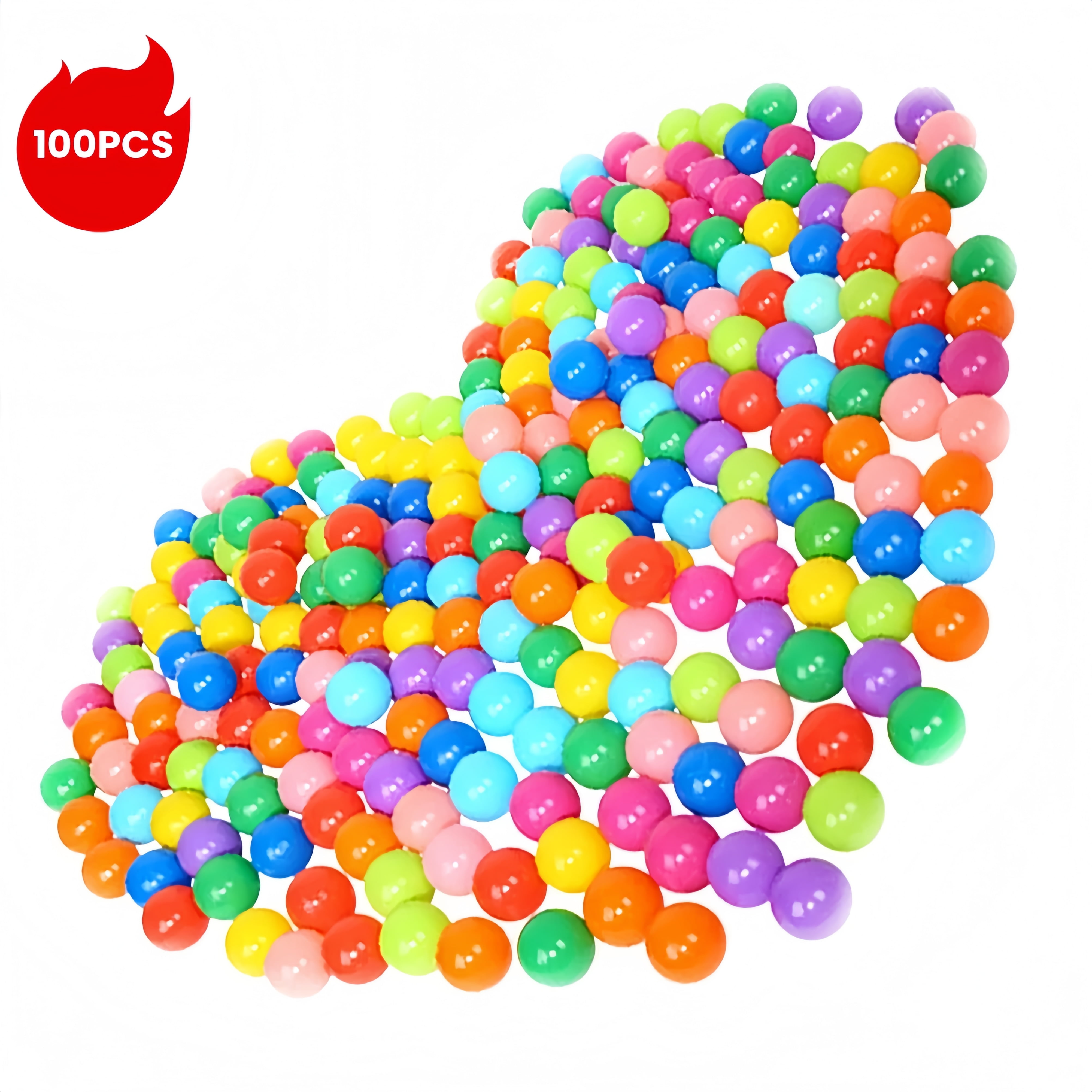 Ocean Balls for kids 100 pcs Colorful Plastic Ball Pit Balls - Crush ...