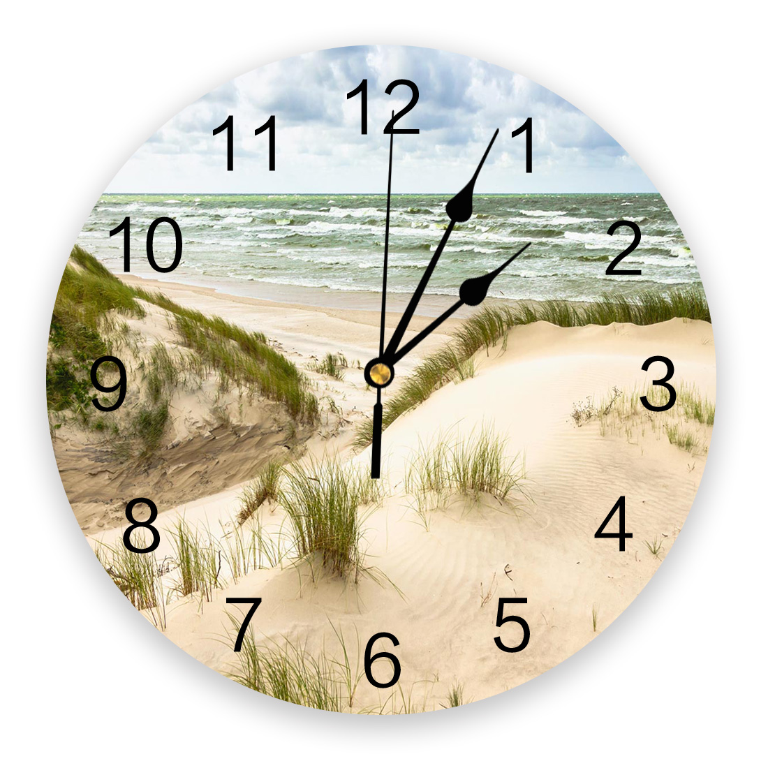 Ocean Beach Nature Landscape Sunlight Round Wall Clock Creative Home r ...