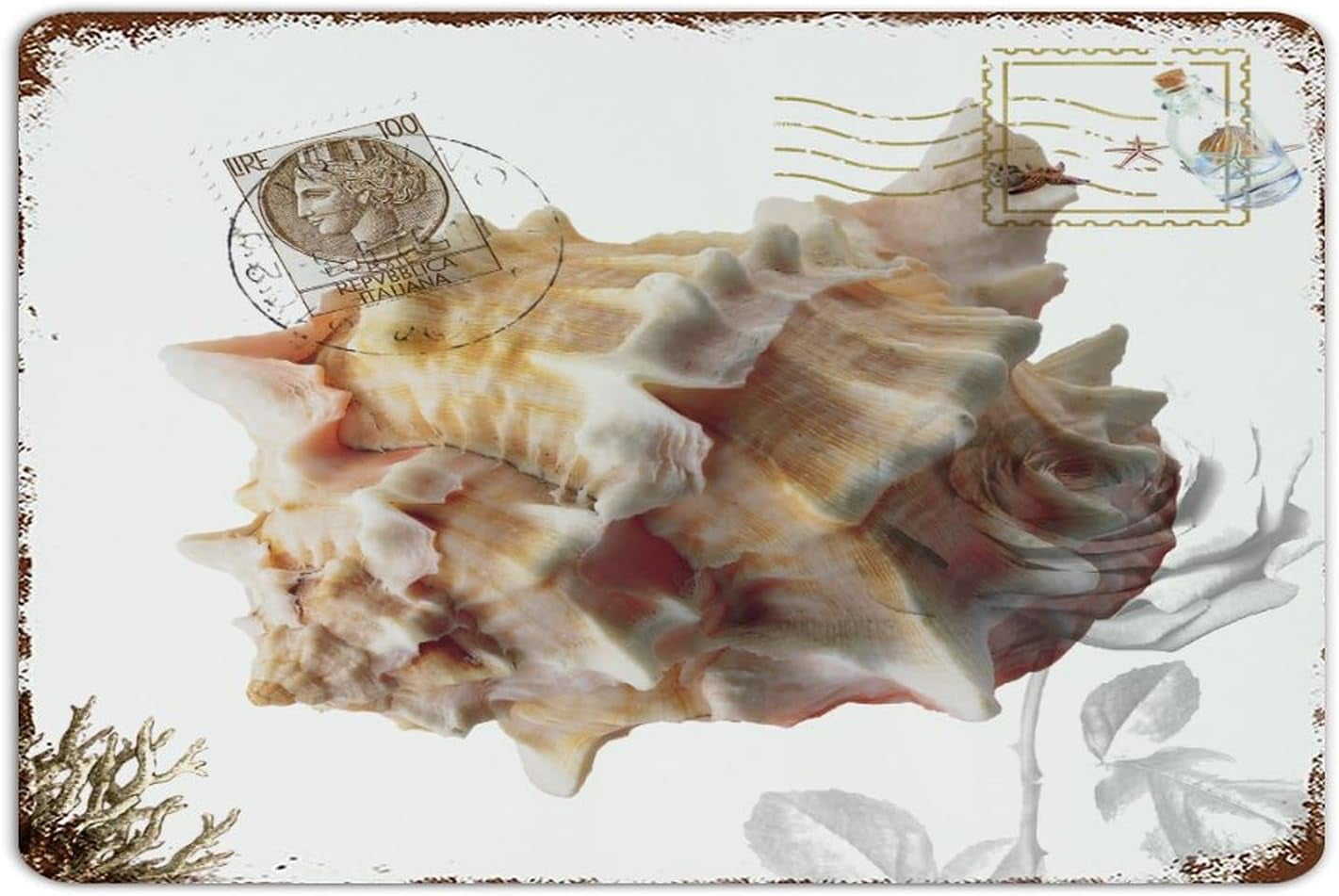 Ocean Beach Nautical Theme Underwater Sea Snail Retro Personalized ...