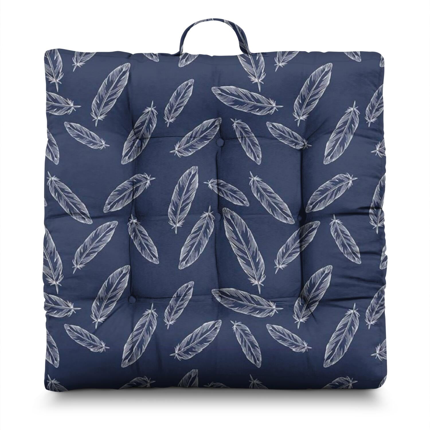 Ocean Beach Scenery Boho Floor Cushion - Thick 24" Square Meditation ...