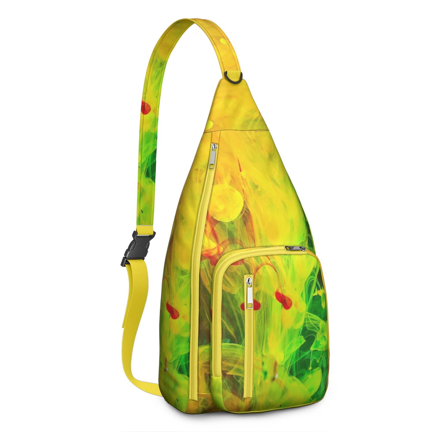 Ocean Beach Sling Backpack - Scenic Watercolor Wave Design Crossbody ...