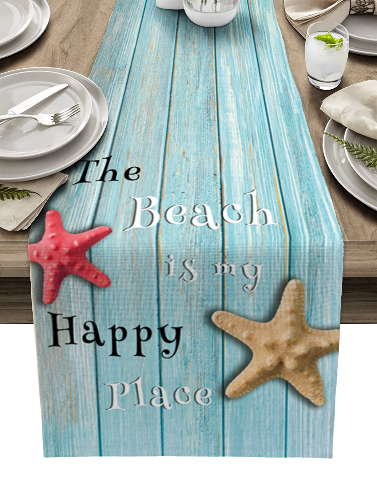 Ocean Beach Star Shell Table Runner Wedding ration Home Dinner Table r ...