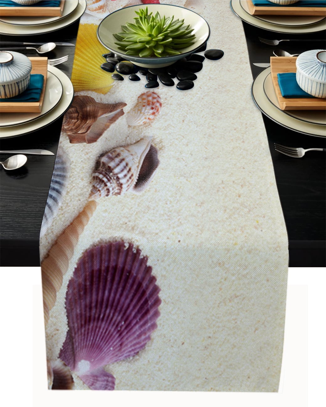 Ocean Beach Star Shell Table Runner Wedding ration Home Dinner Table r ...