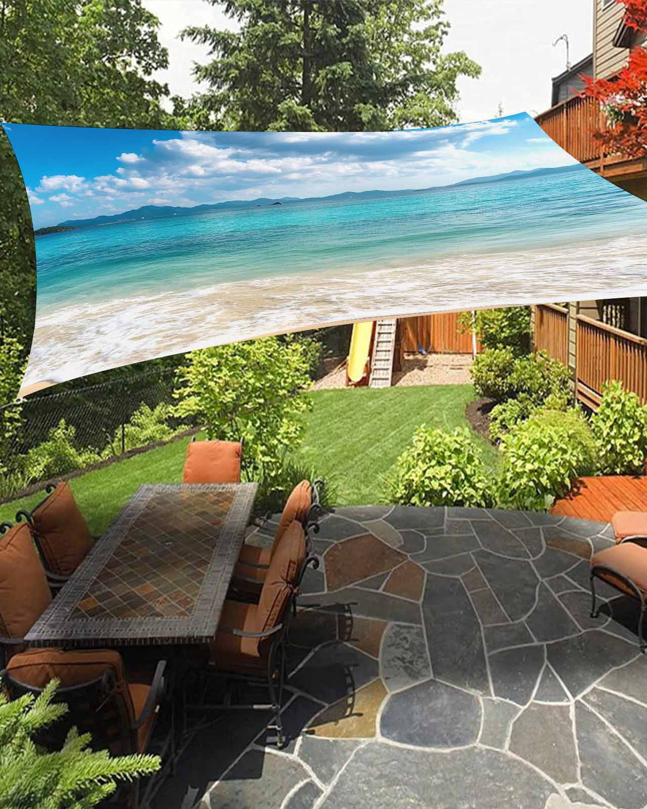 Ocean Beach Sun Sail Shades Rectangle Canopy,Sunlight Block Heavy Duty ...
