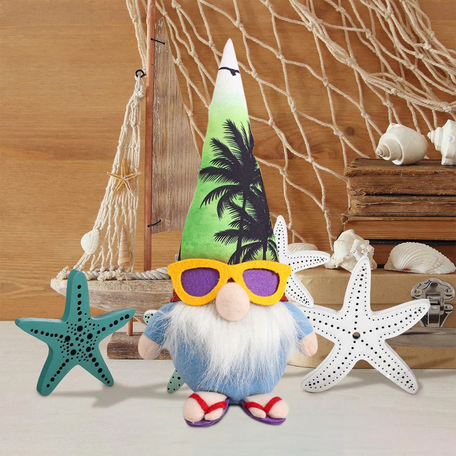 Ocean Beach Theme Desktop Ornament for Coastal Home and Seaside Themed ...