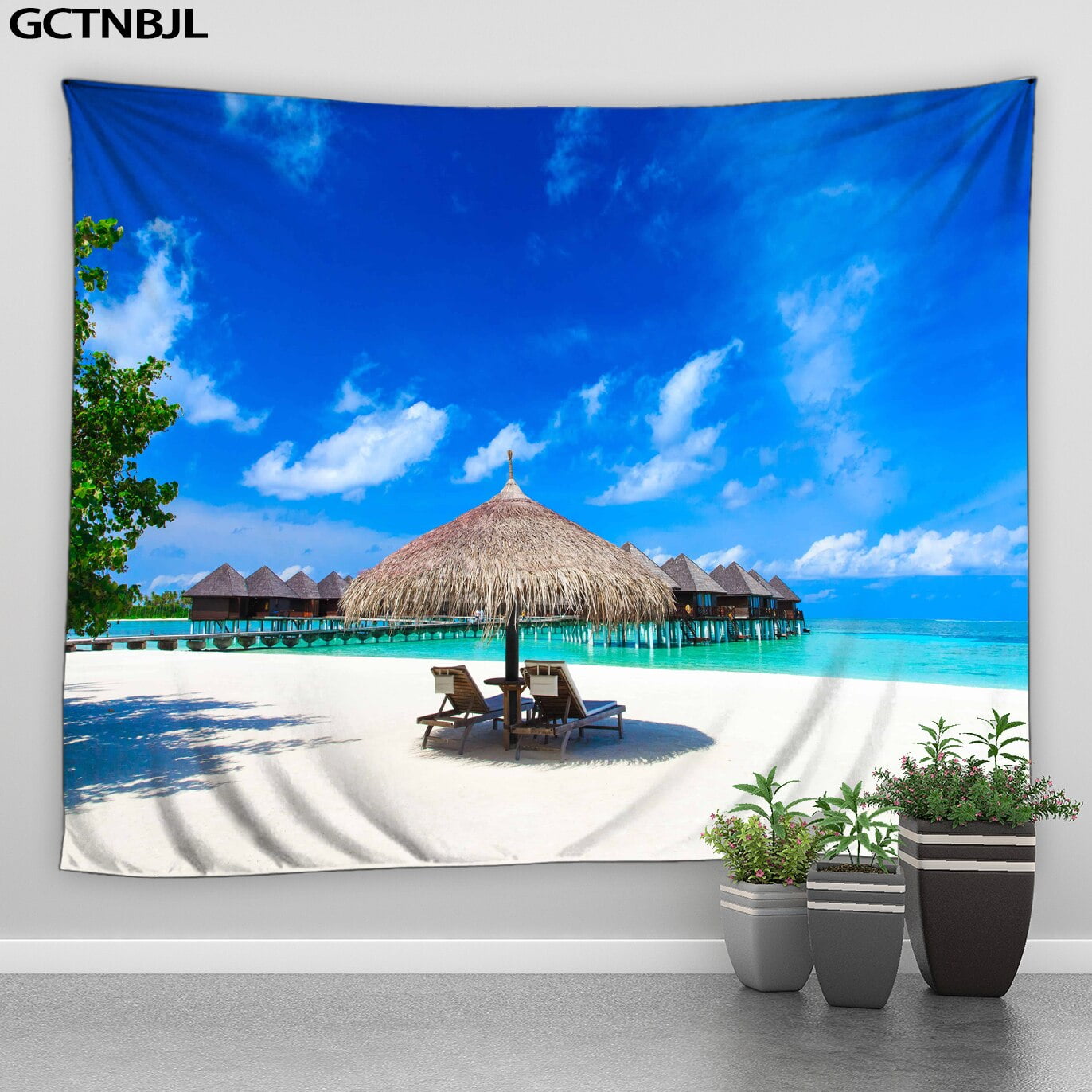Ocean Beach scenery Tapestry Sunrise Time Landscape Wall Tapestries for ...