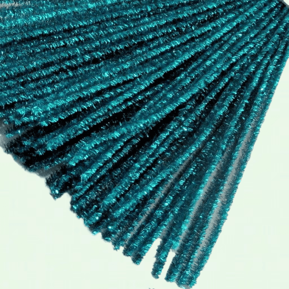 Ocean Blue Chenille Sparkly Stems, Pipe Cleaners, 12-in (30-cm), 10-pc ...
