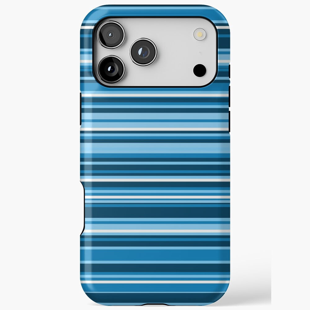 Ocean Blue Horizontal Barcode iPhone Case 11 to 17 Pro Max - Walmart.com