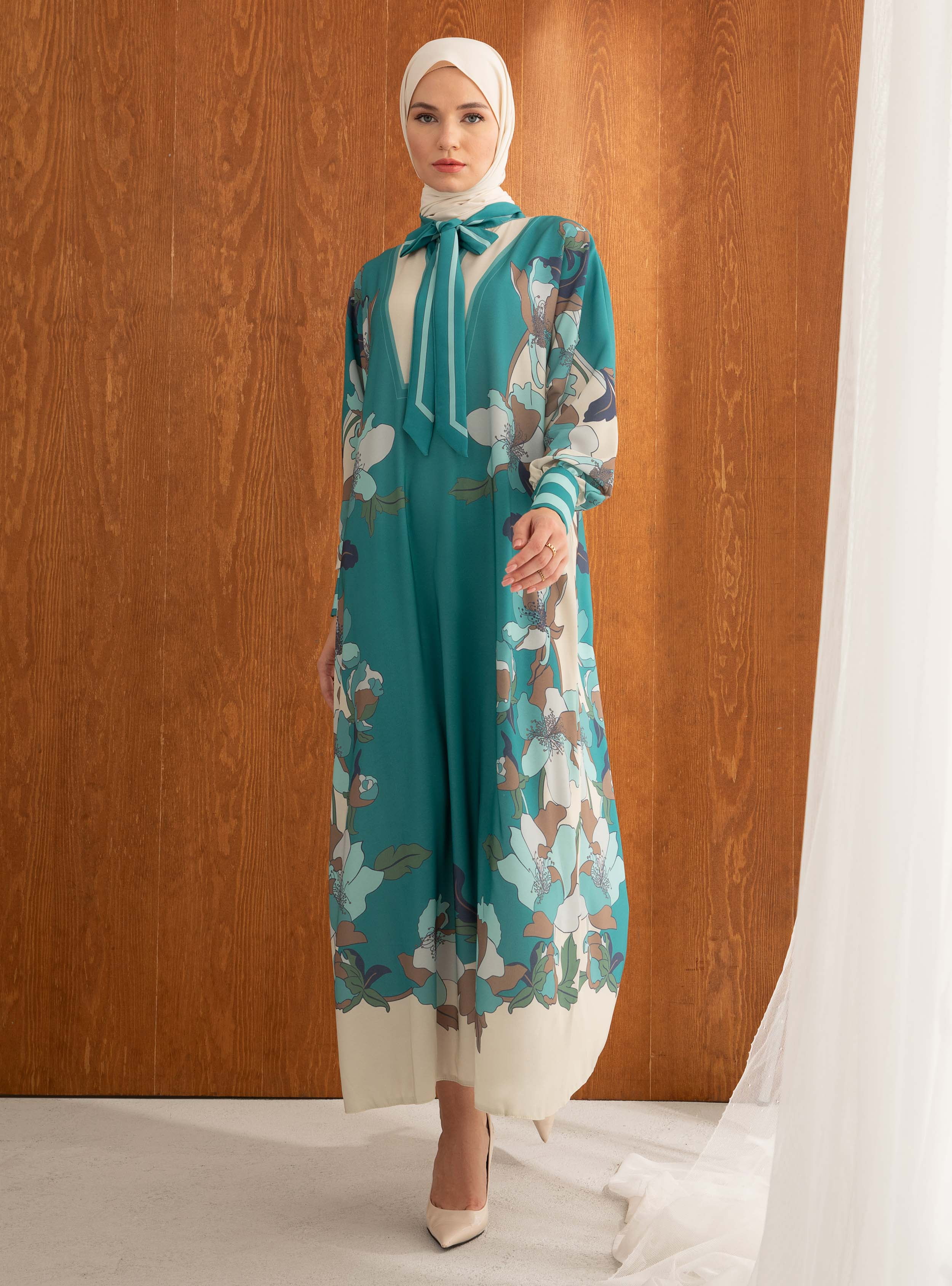 Ocean Blue - Modest Dress - Refka - Walmart.com