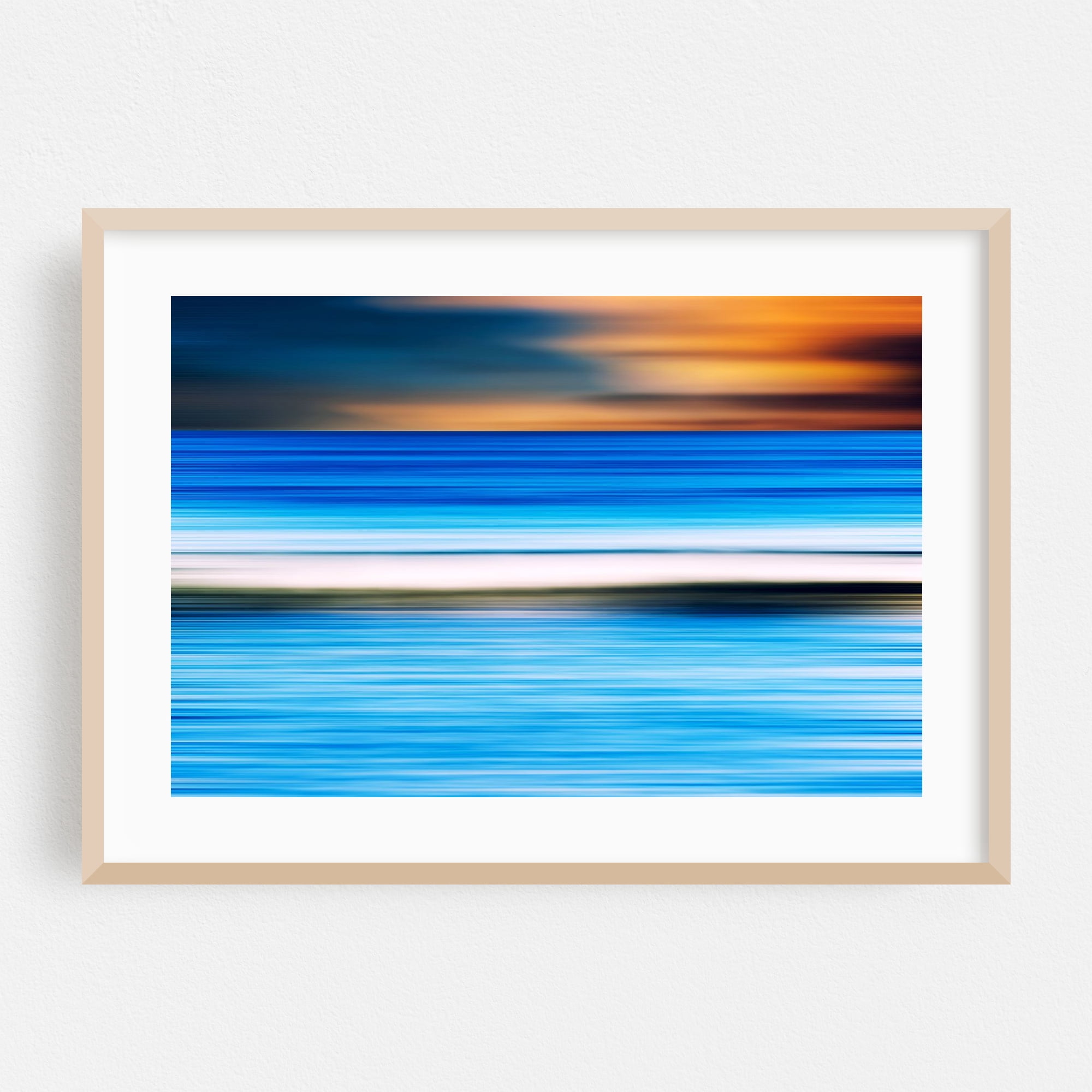 Ocean Blurscape - Photography Oak Framed Wall Art Print 12 x 18 inches ...