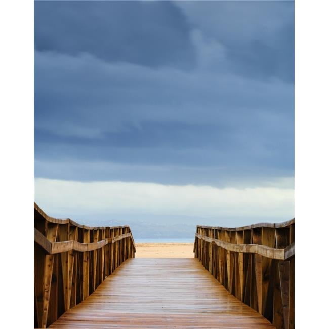 Ocean Boardwalk Poster Print - 12 x 16 - Walmart.com