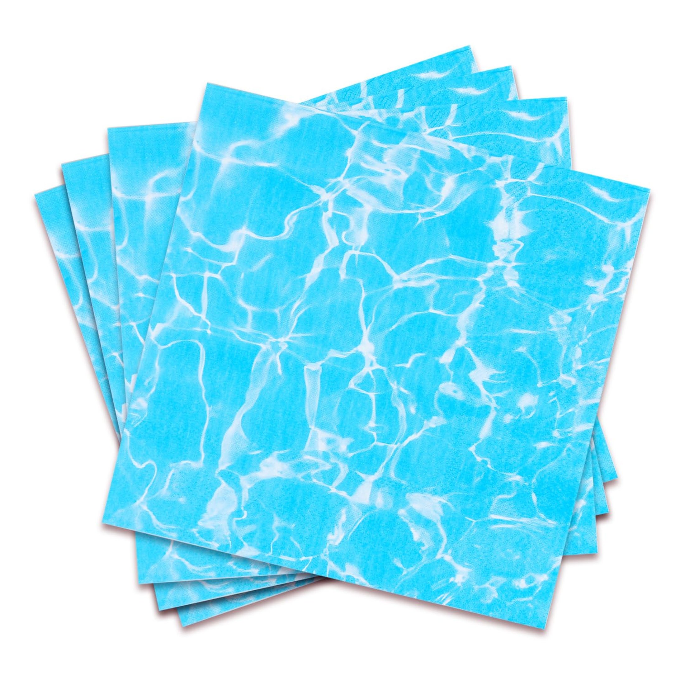 Ocean Breeze Disposable Napkins - 50 Pack of 6.5 Inch Paper Napkins for ...