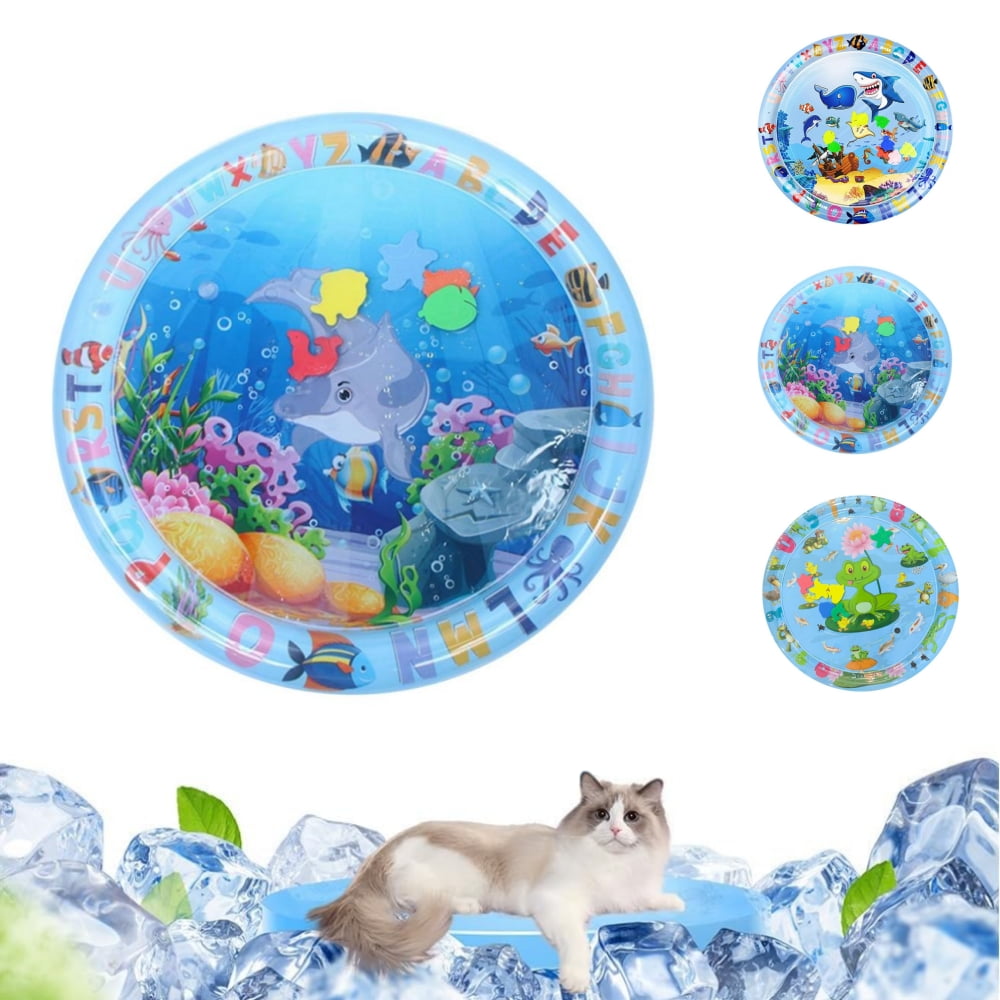 Ocean Breeze Splashland, Pet Water Bed for Dogs & Cats, Thickened ...