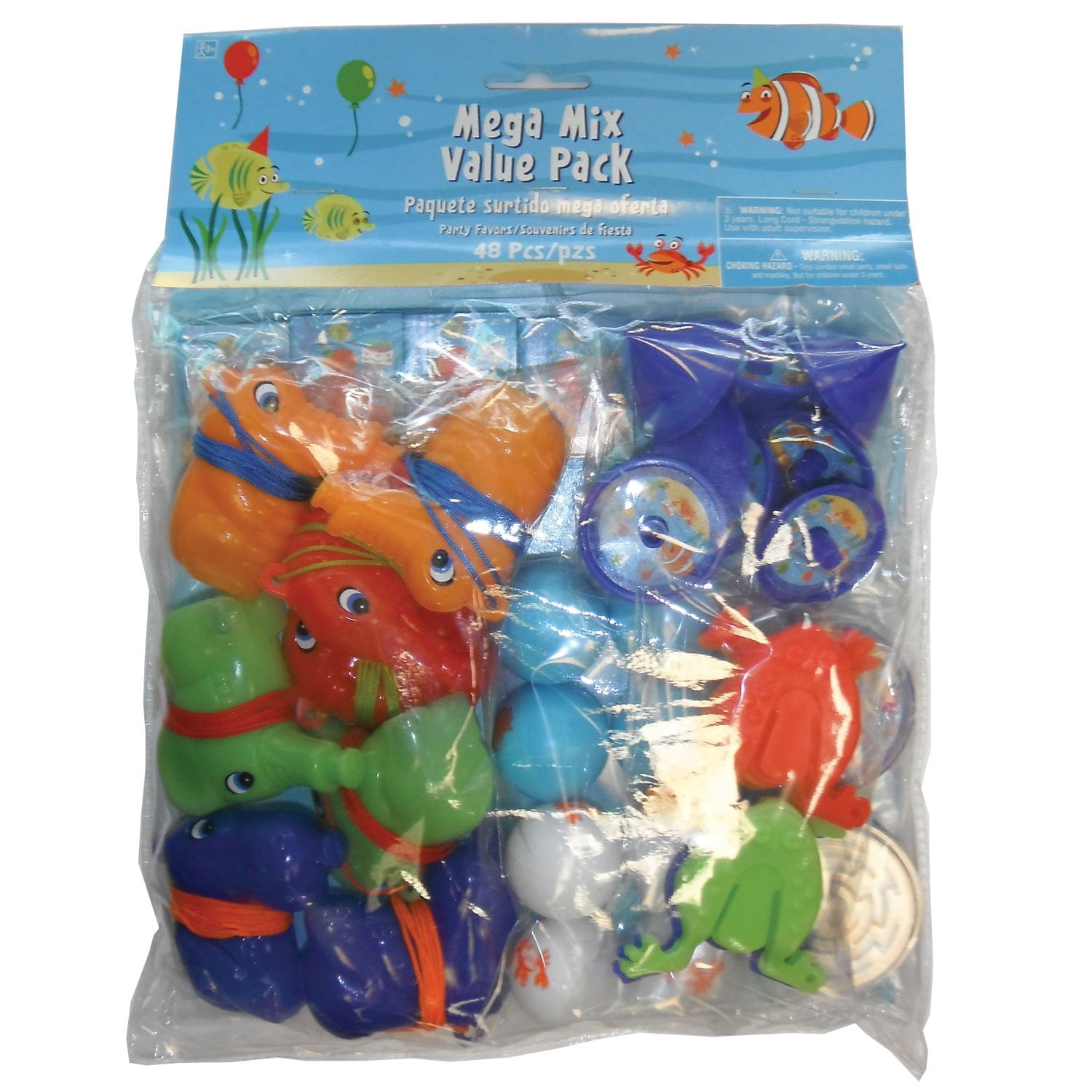 Ocean Buddies Sea Life Animals Luau Birthday Party 48 pc. Value Favor ...
